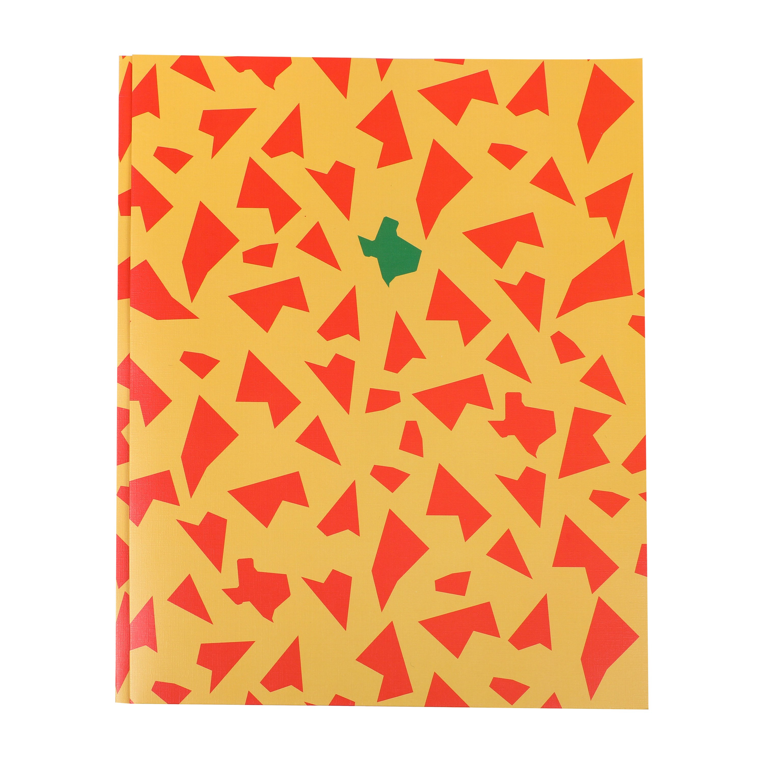 Destination Holiday Texas Pocket Paper Folder with Prongs - Orange ...