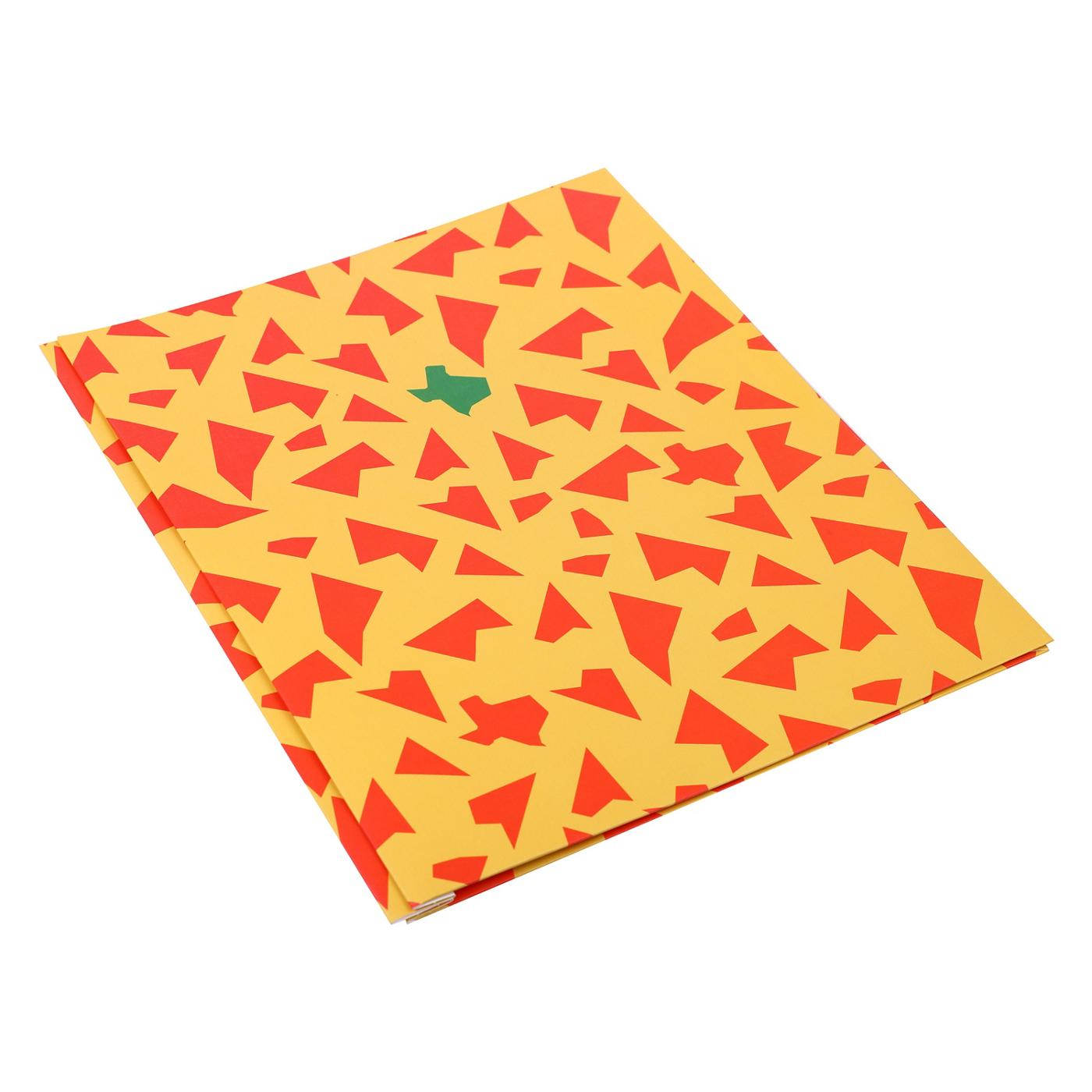 Destination Holiday Texas Pocket Paper Folder with Prongs - Orange ...