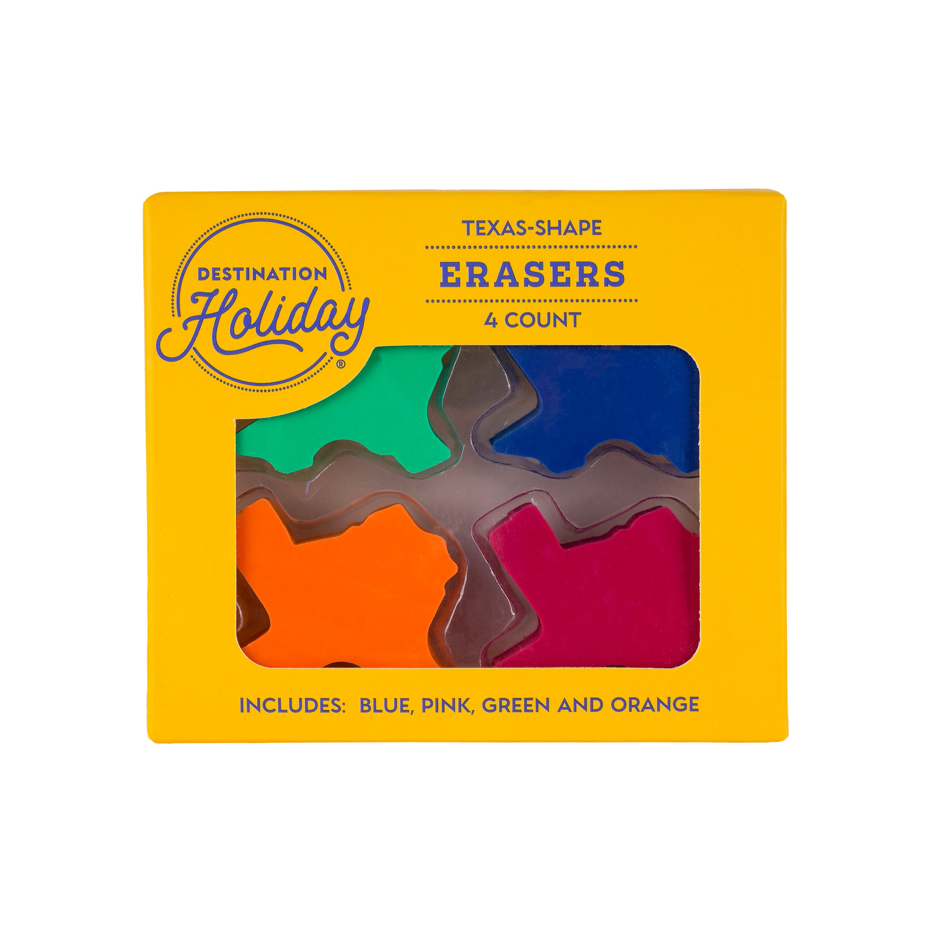 Destination Holiday Texas Shaped Erasers - Assorted Colors - Shop ...