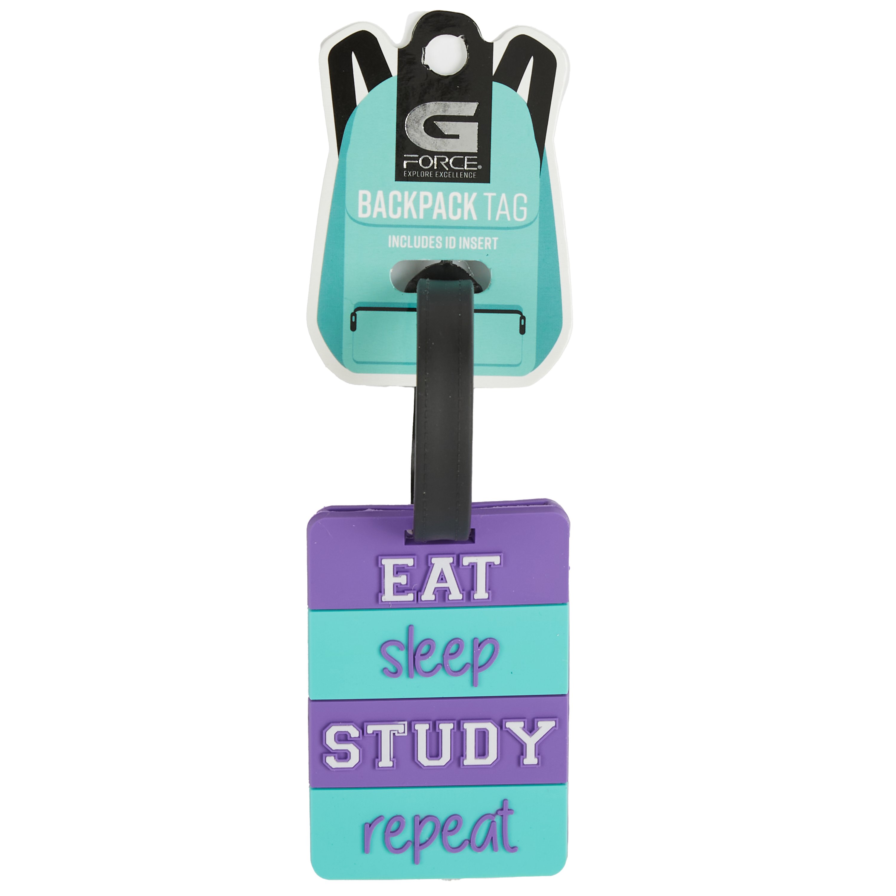 GForce Eat Sleep Study Repeat Backpack Tag - Shop Backpacks at H-E-B