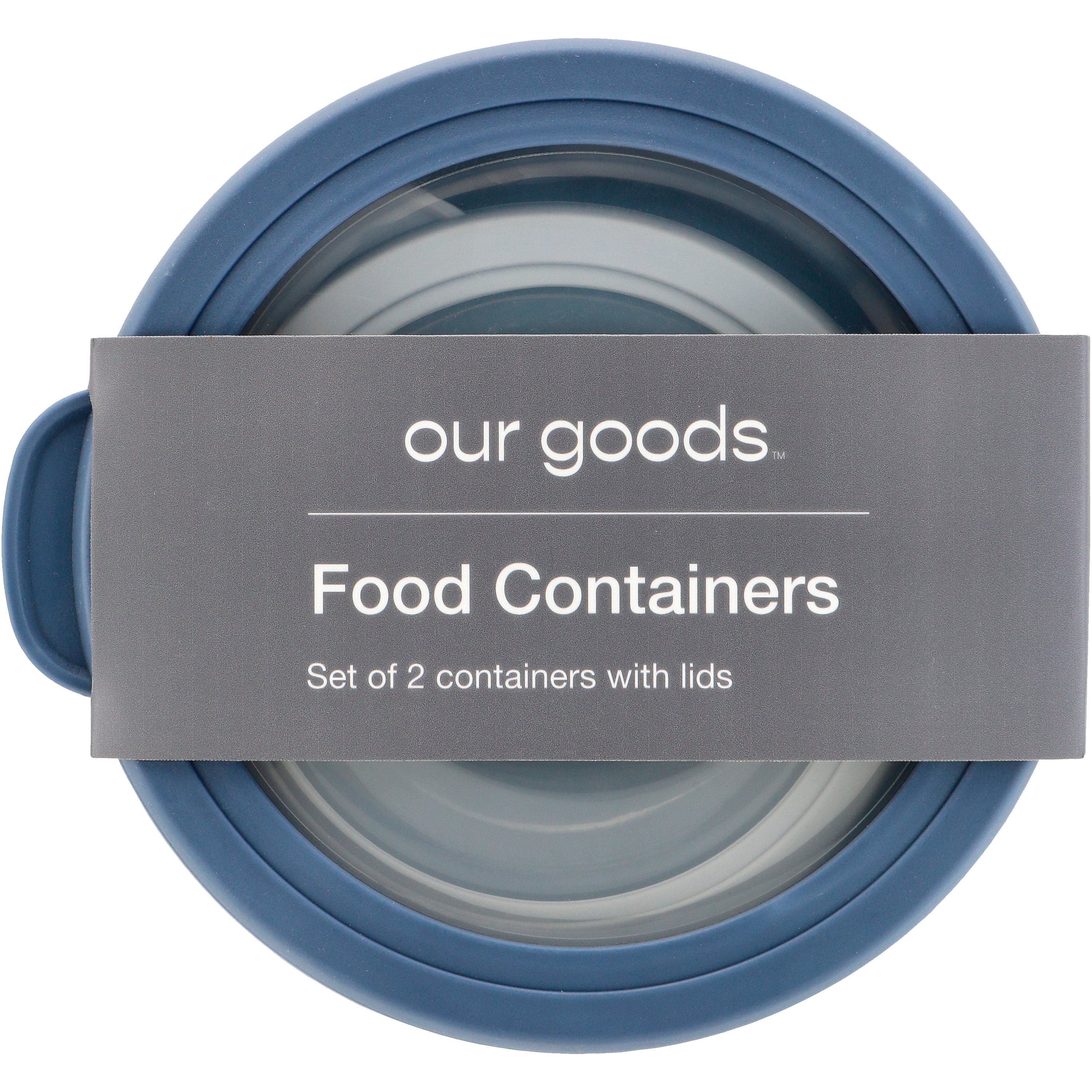 our goods Round Food Containers - Blue - Shop Containers at H-E-B