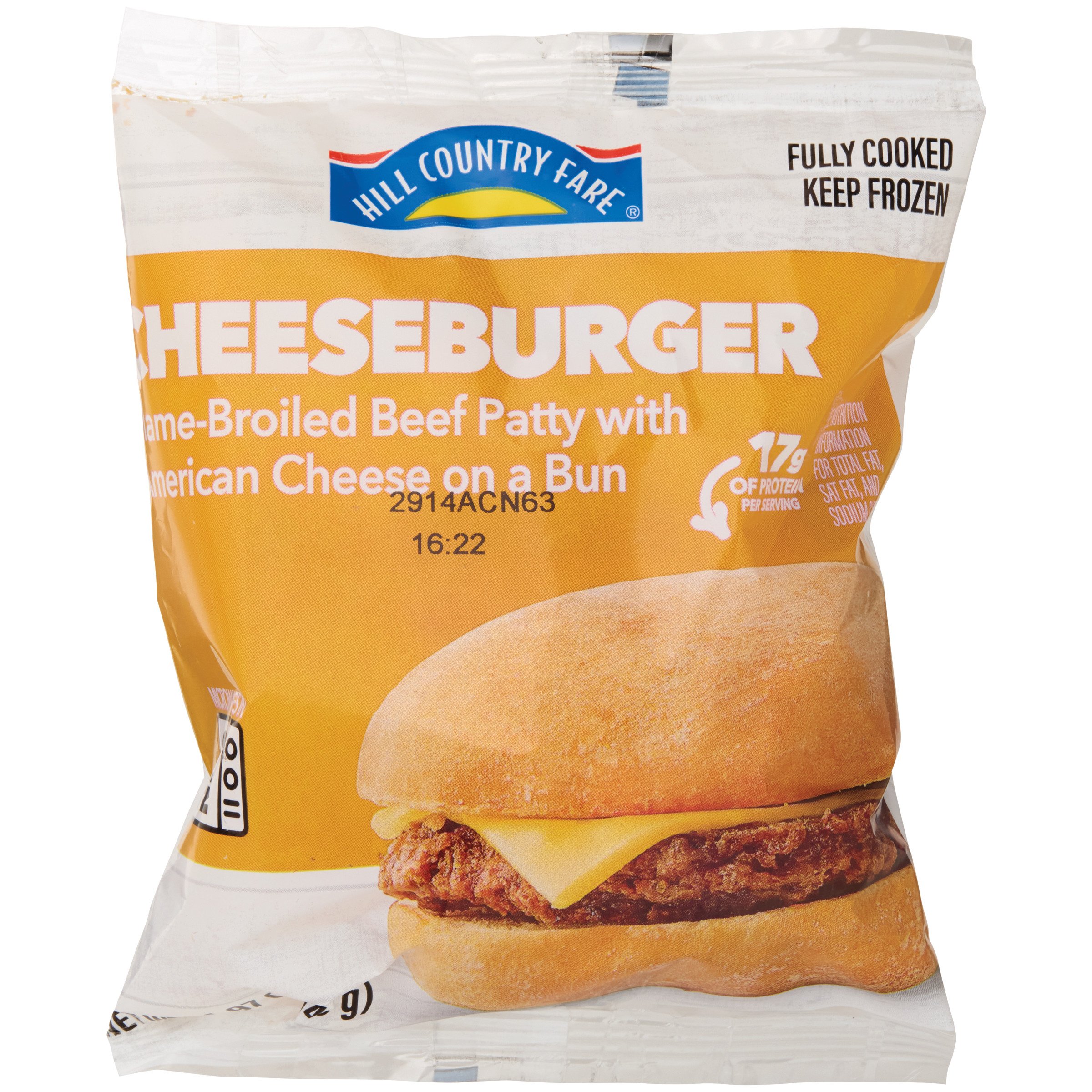 Hill Country Fare Fully Cooked Frozen Cheeseburger - Shop Sandwiches at ...