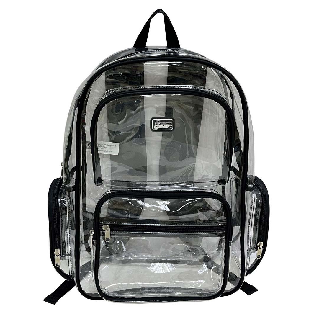 Tech Gear Clear Backpack with Trim - Black - Shop Backpacks at H-E-B