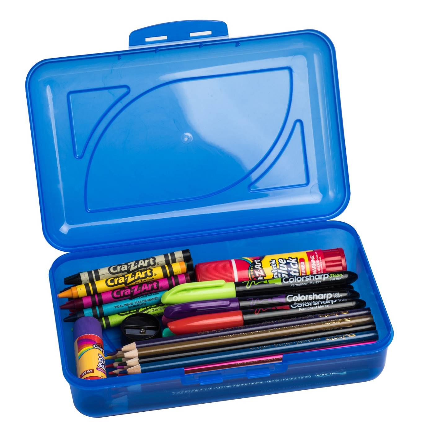 Cra-Z-Art Plastic Pencil Box - Blue - Shop Pencil cases at H-E-B