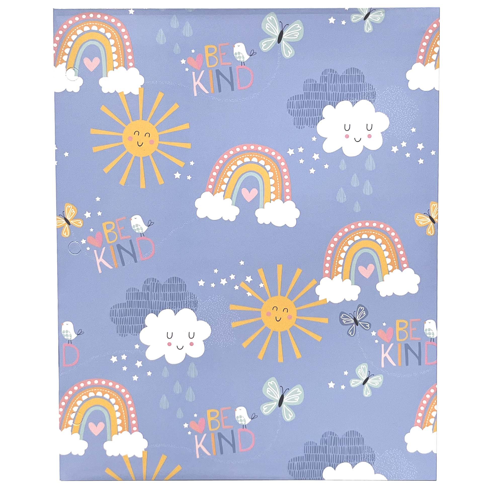 Carolina Pad Pocket Paper Folder with Prongs - Rainbows - Shop Folders ...