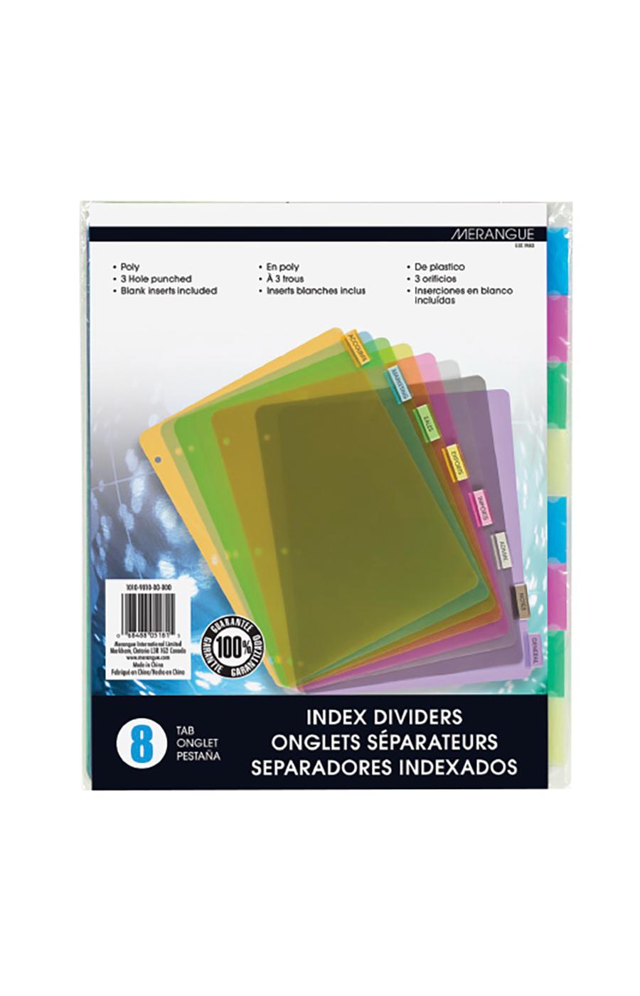 Merangue Poly Index Divider Tabs - Shop Dividers & labels at H-E-B