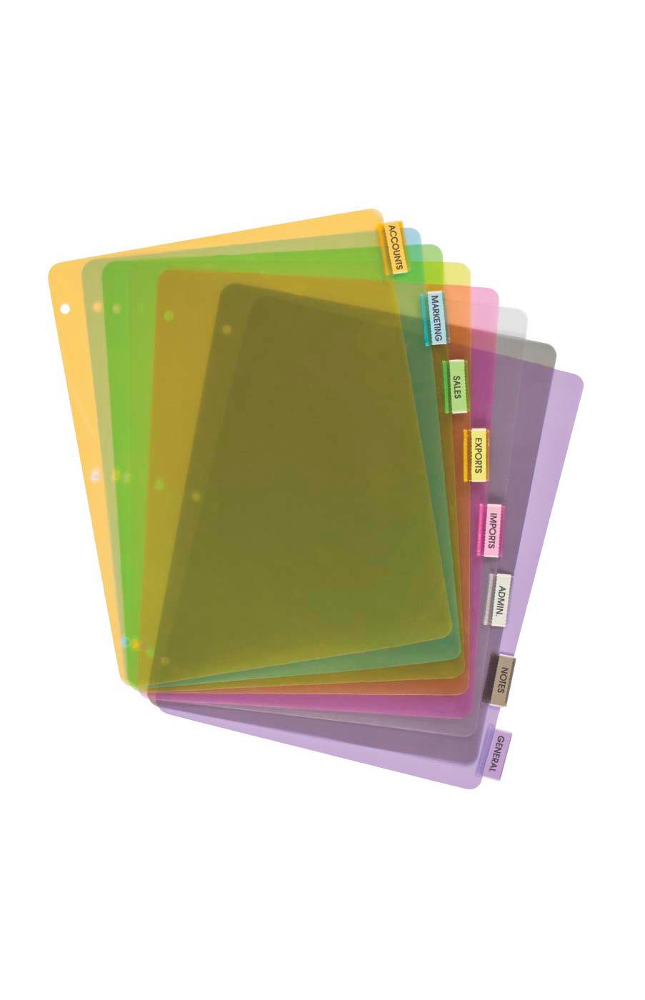 Merangue Poly Index Divider Tabs - Shop Dividers & labels at H-E-B