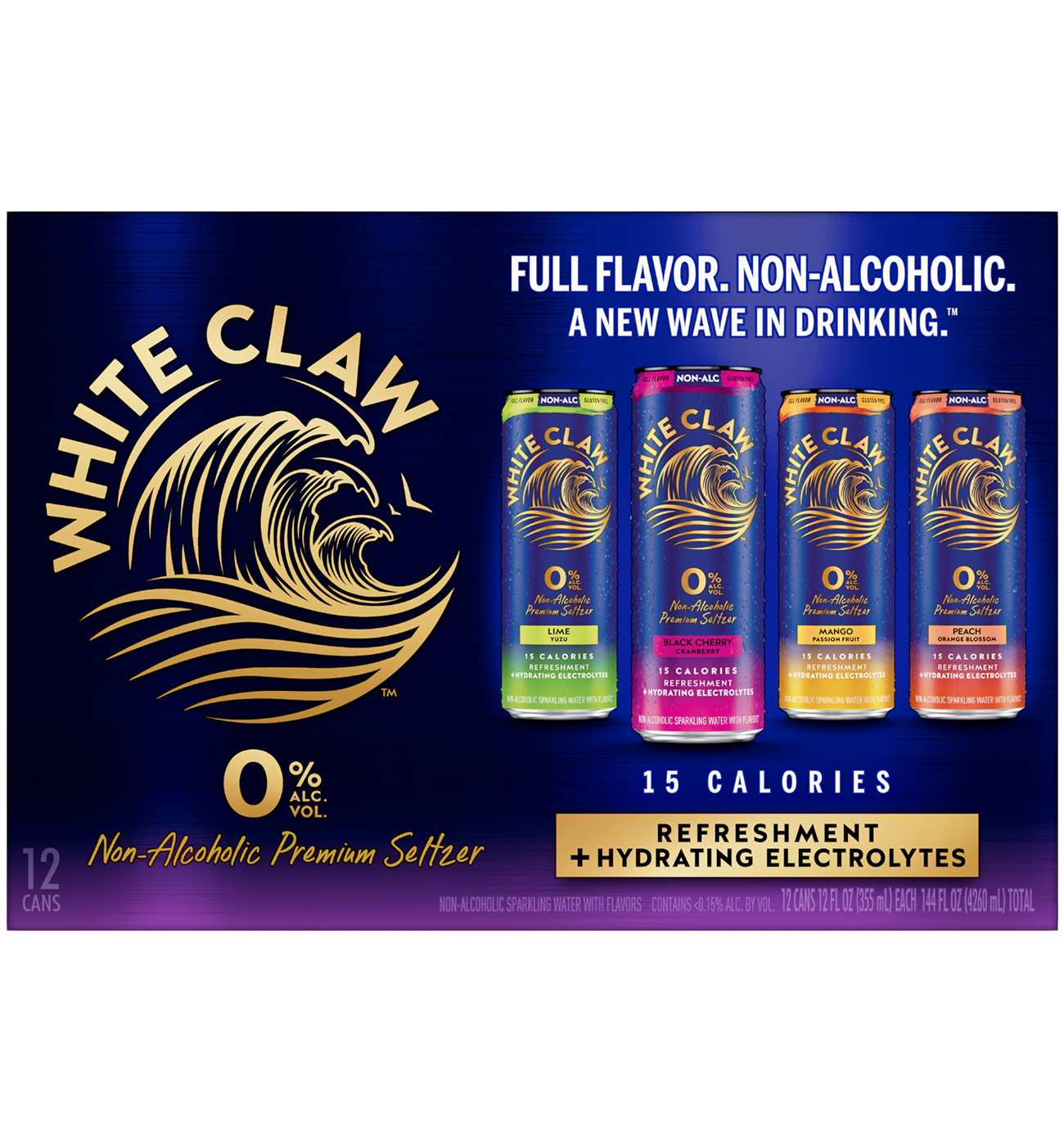 White Claw Zero Proof Non Alcoholic Variety Craft Beer 12 pk Cans ...