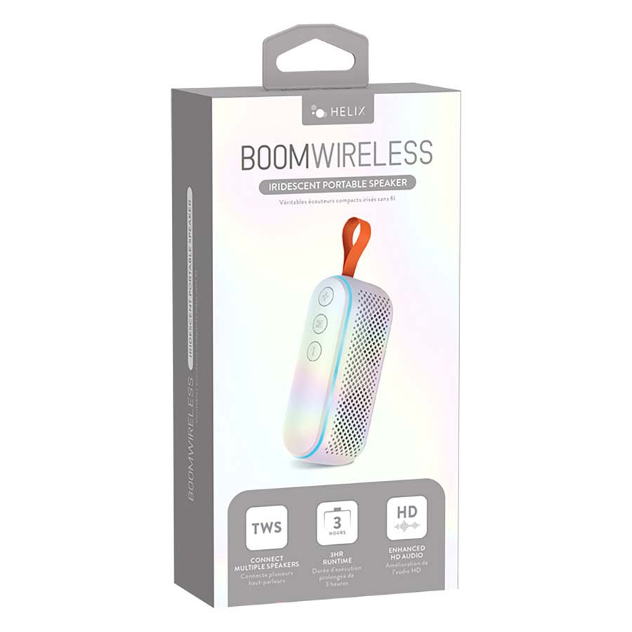 Helix BoomWireless Iridescent Portable Speaker - White - Shop Speakers ...
