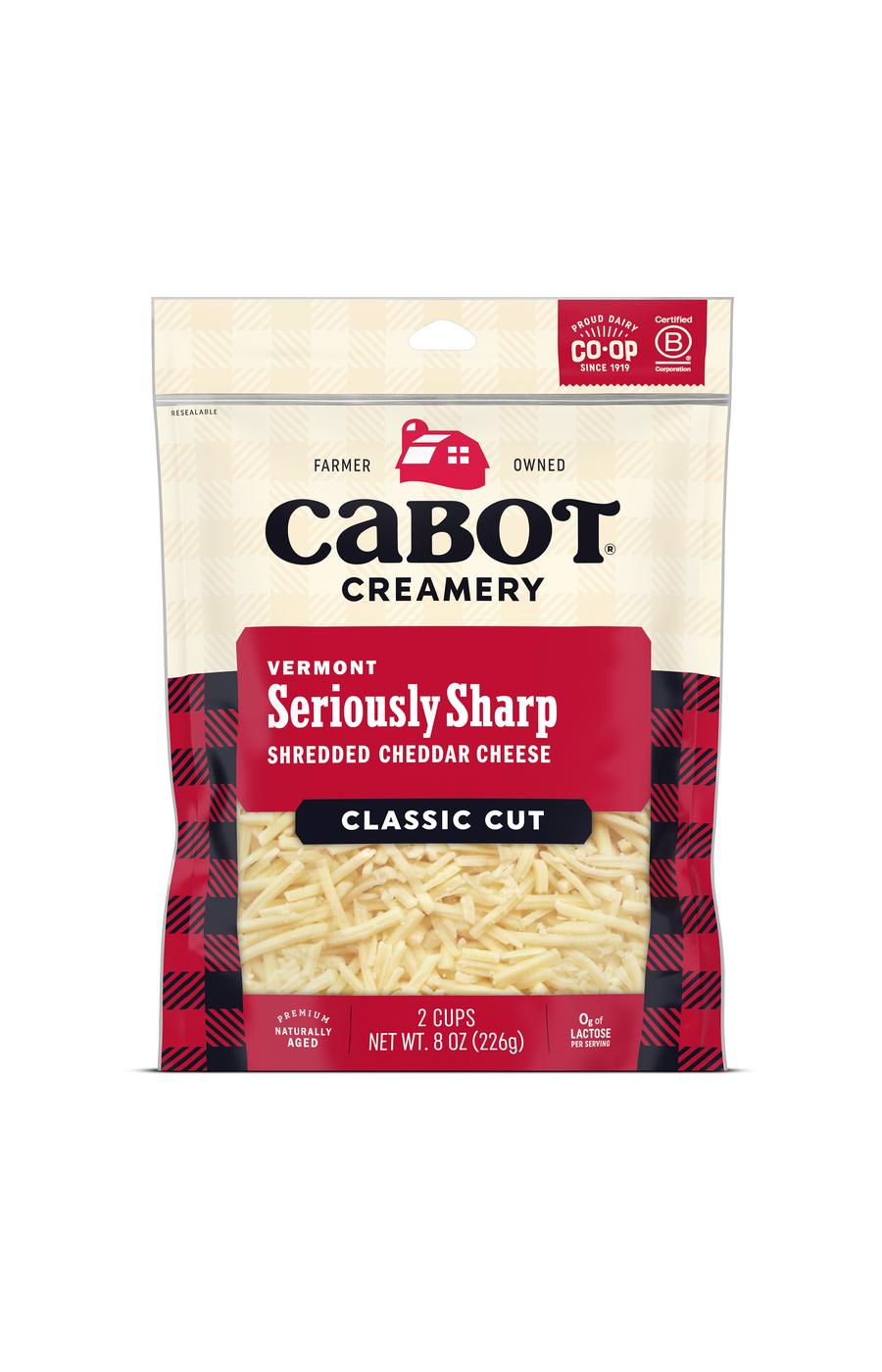 CABOT Seriously Sharp Cheddar Shredded Cheese - Shop Cheese at H-E-B