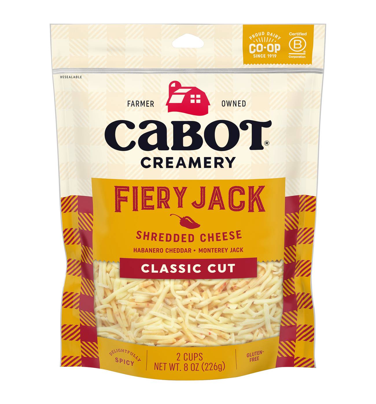 CABOT Fiery Jack Shredded Cheese Blend - Shop Cheese at H-E-B