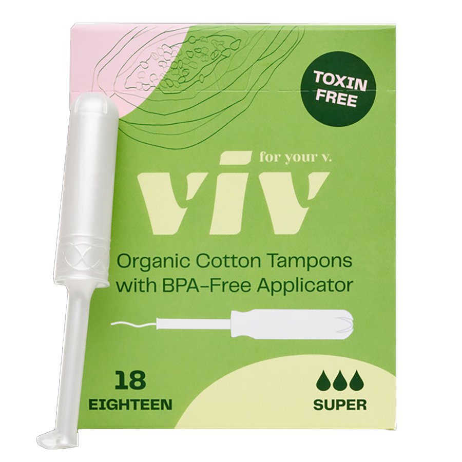 Viv Organic Cotton Super Tampons, 18 ct | Central Market - Really Into Food