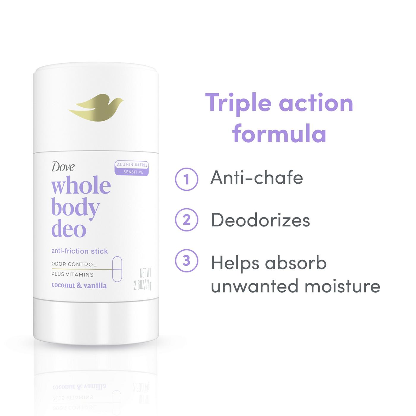 Dove Whole Body Deo Aluminum Free Anti-friction Deodorant - Coconut ...