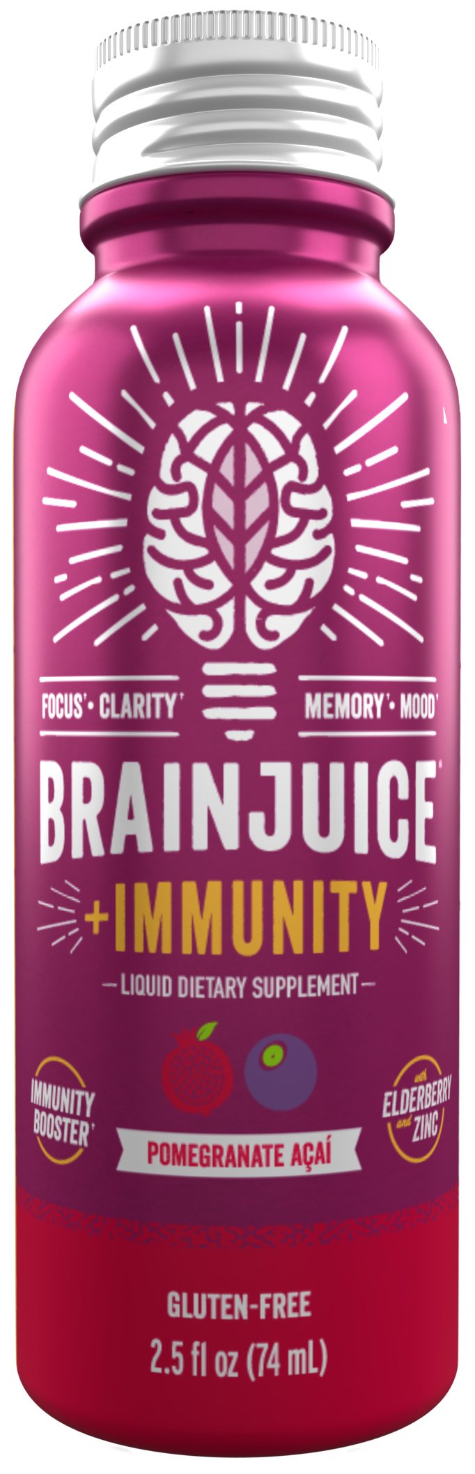 BrainJuice Immunity Liquid Supplement - Pomegranate Acai, 2.5 oz ...