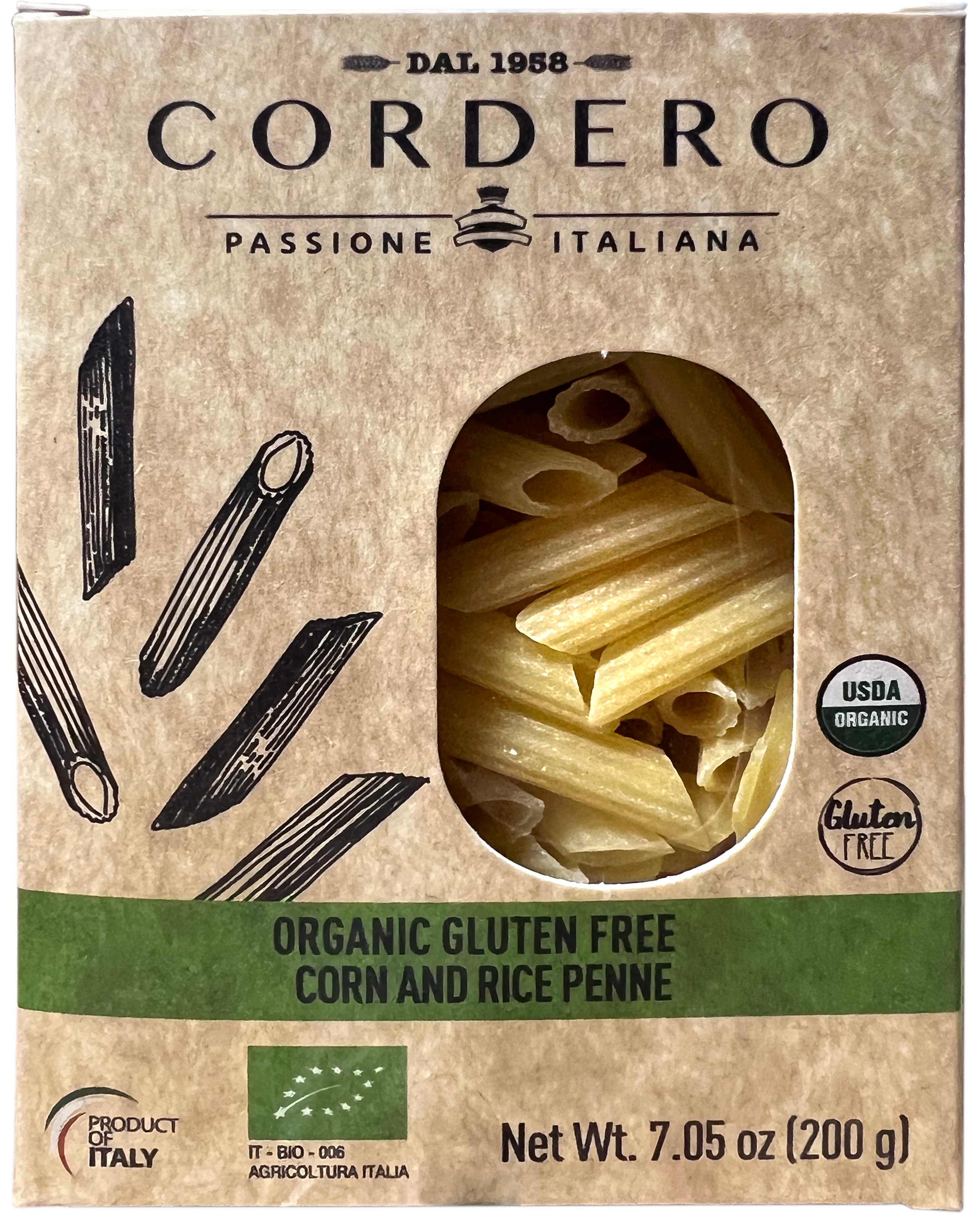 Cordero Organic Gluten Free Corn & Rice Penne, 7.05 oz | Central Market ...