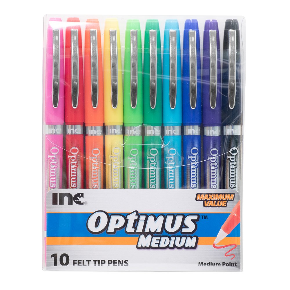 Inc Optimus Medium Felt Tip Pens - Assorted Ink - Shop Pens at H-E-B