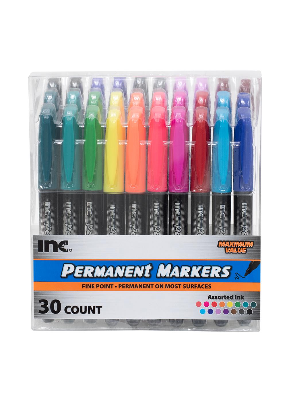 Inc Fine Tip Permanent Markers - Assorted Ink - Shop Markers at H-E-B