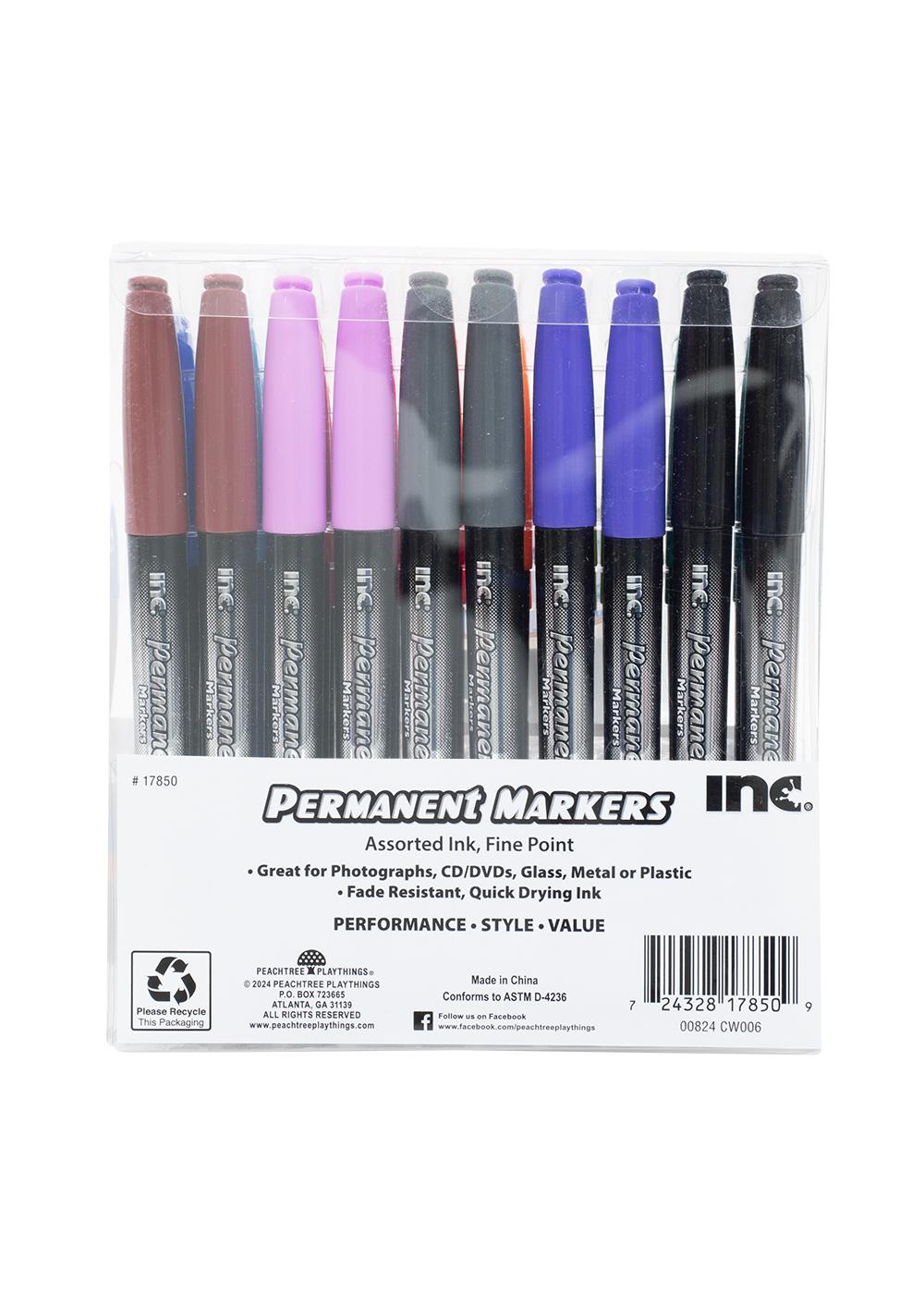 Inc Fine Tip Permanent Markers - Assorted Ink - Shop Markers at H-E-B