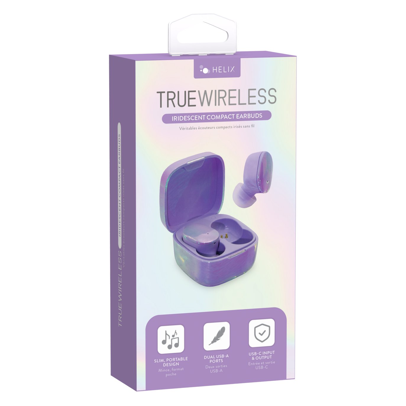 Helix TrueWireless Iridescent Compact Earbuds - Purple - Shop ...