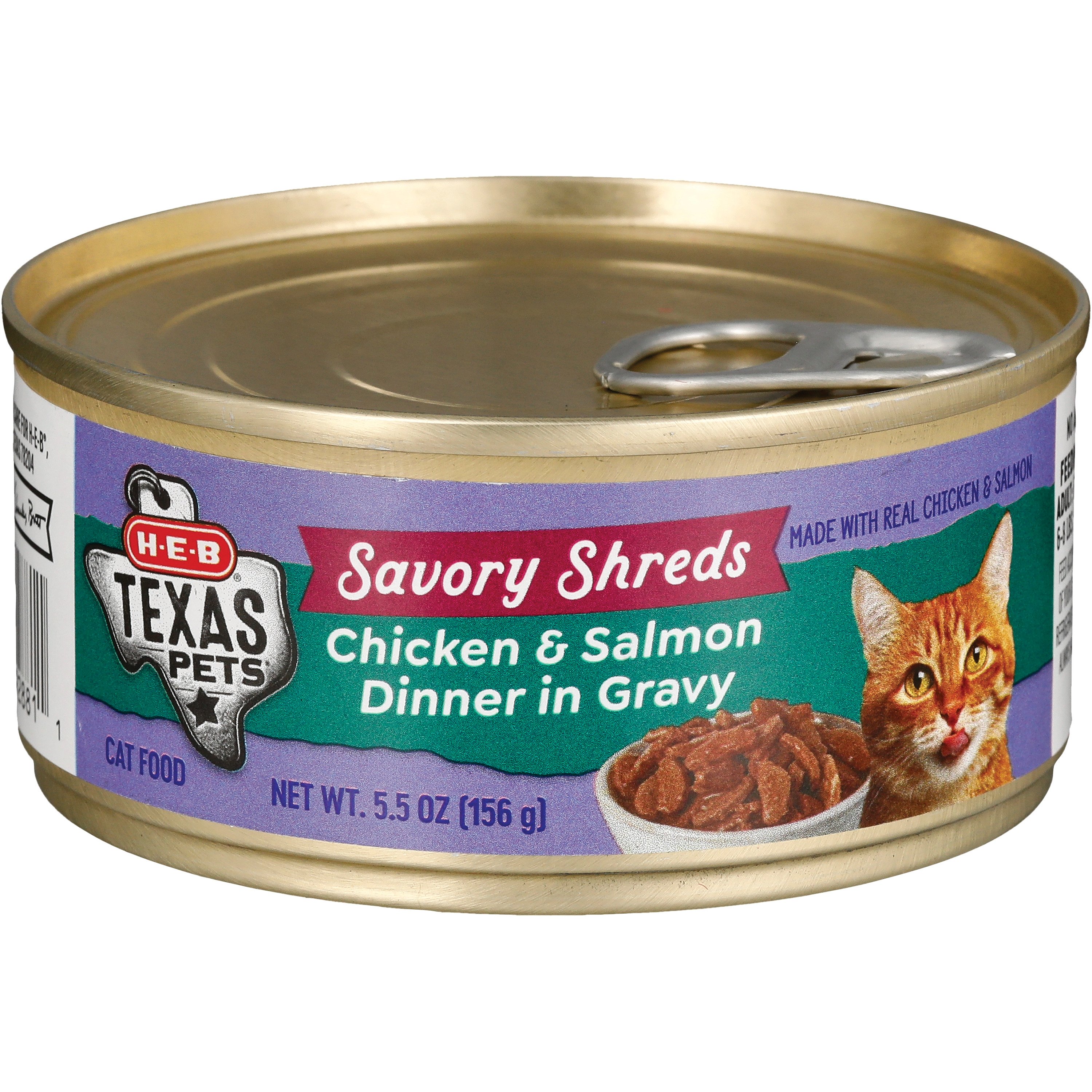 H-E-B Texas Pets Savory Shreds Wet Cat Food – Chicken & Salmon - Shop ...