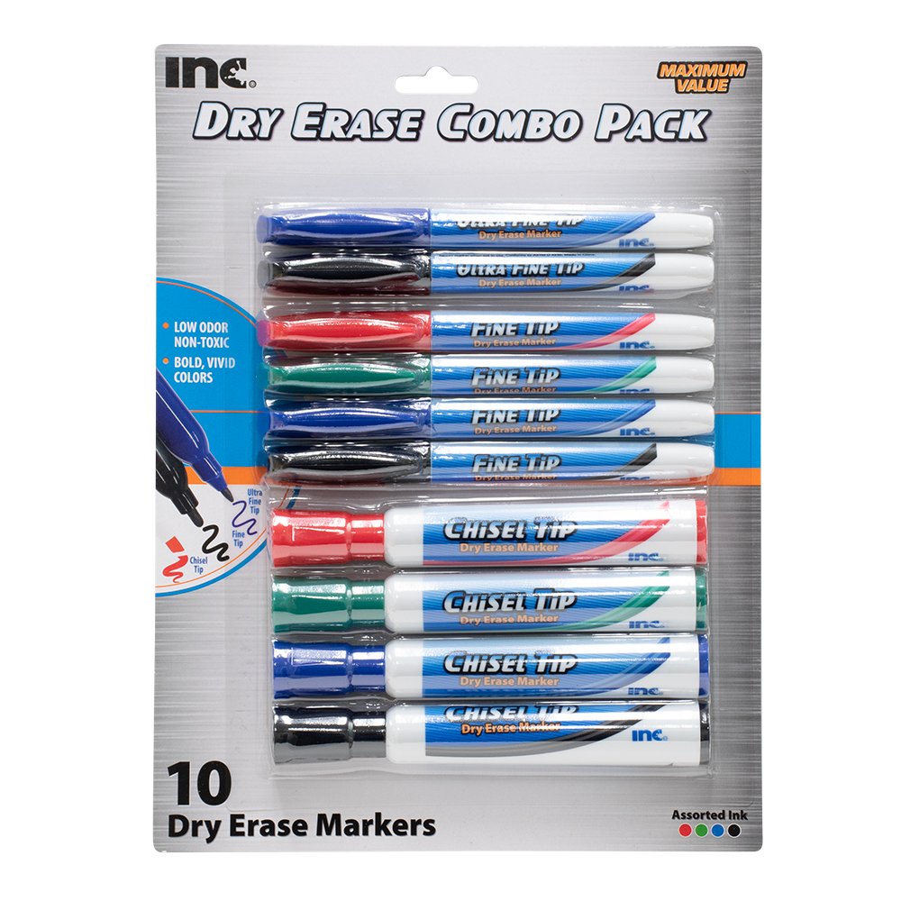 Inc Dry Erase Marker Combo Pack - Assorted Ink - Shop Highlighters ...