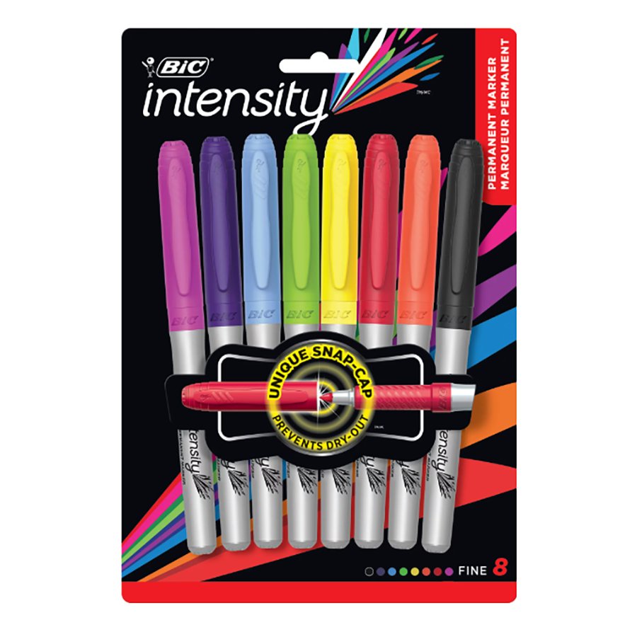 BIC Intensity Fine Tip Permanent Markers - Assorted Ink - Shop Markers ...