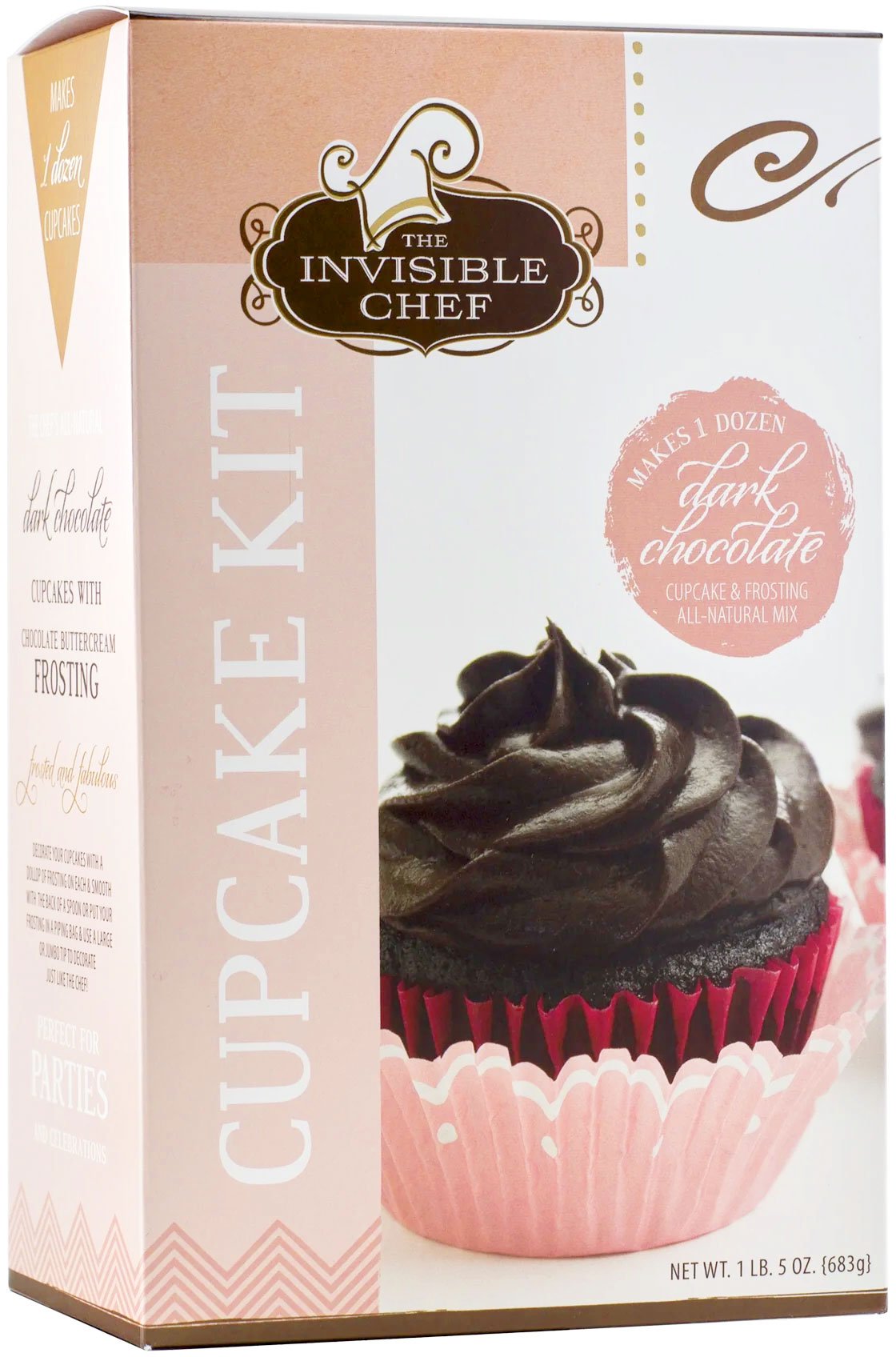 The Invisible Chef Dark Chocolate Cupcake & Frosting Kit, 24 oz ...