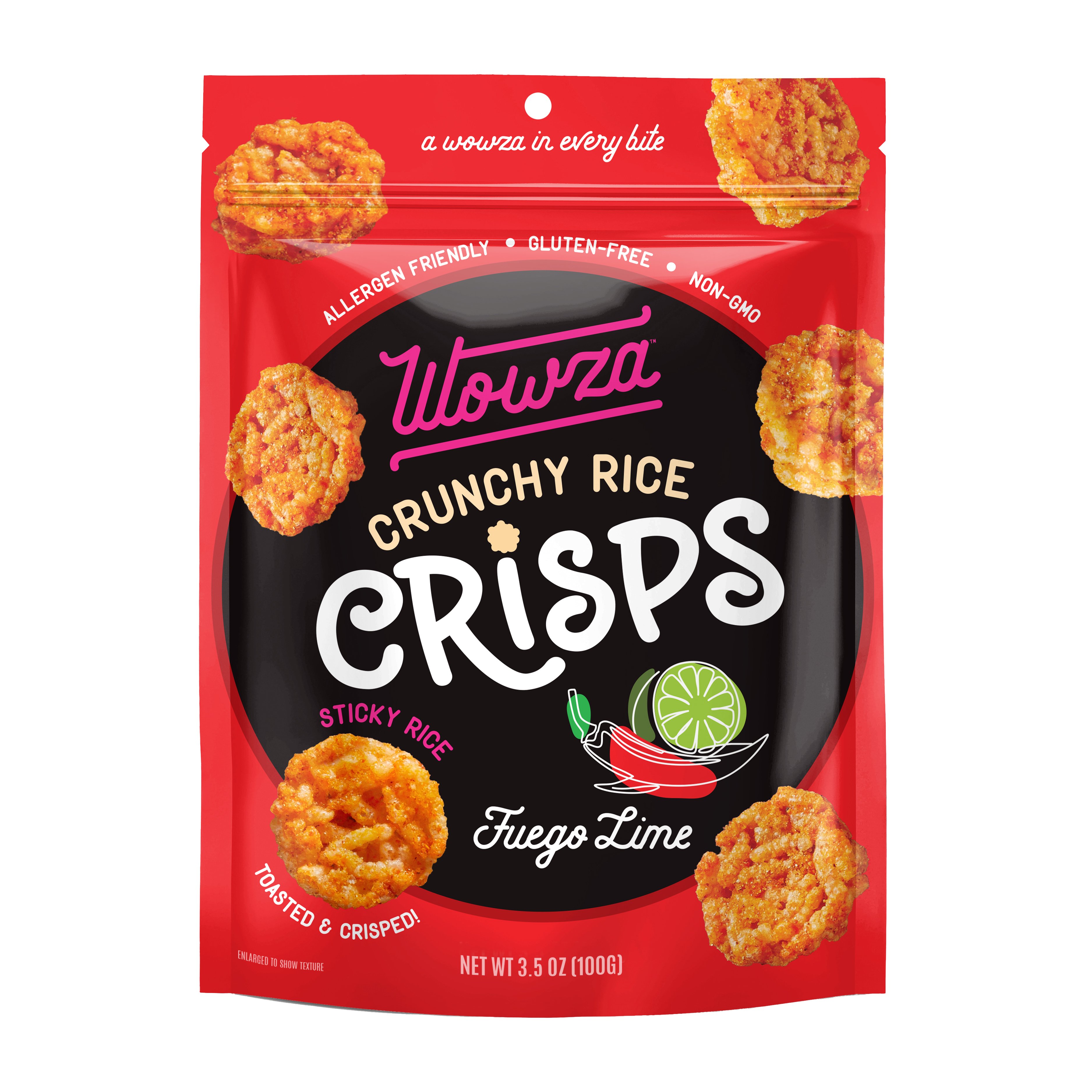 Wowza Fuego Lime Crunchy Rice Crisps - Shop Rice cakes at H-E-B