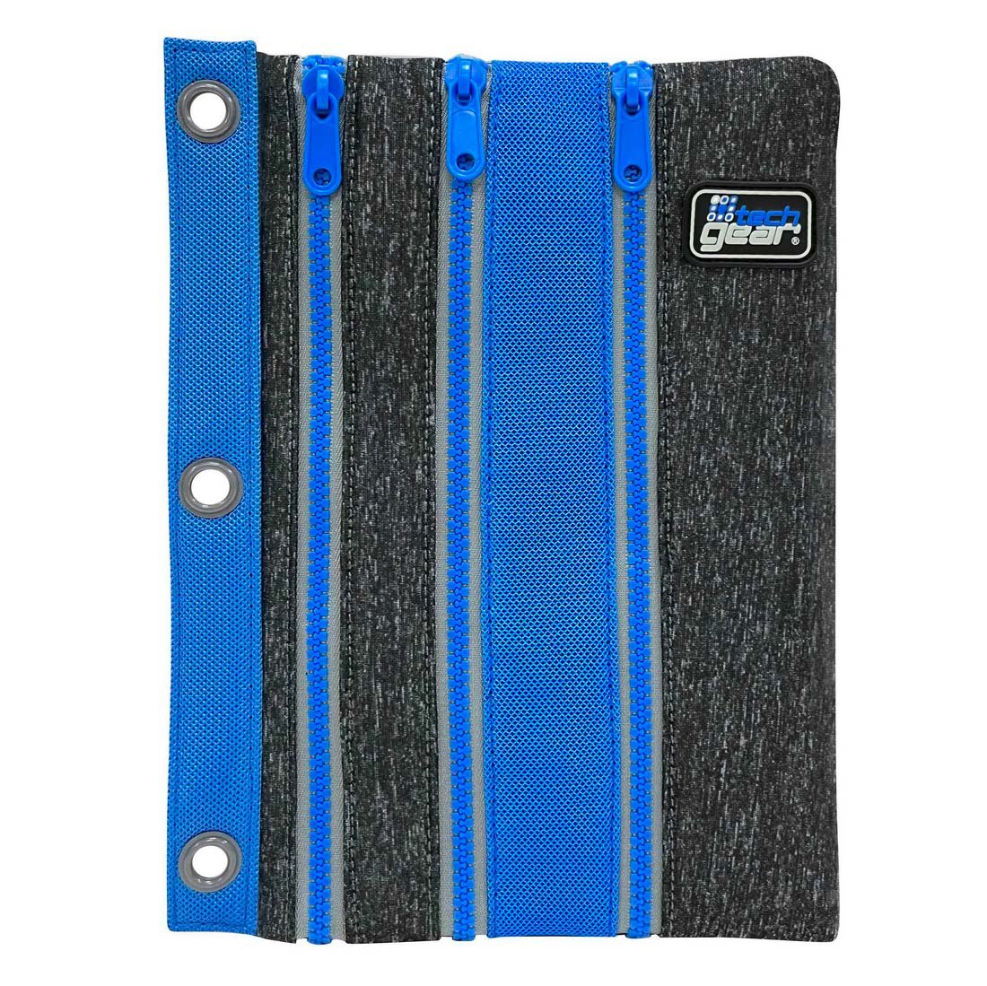 Tech Gear Triple Binder Pouch - Gray & Blue - Shop Pencil cases at H-E-B