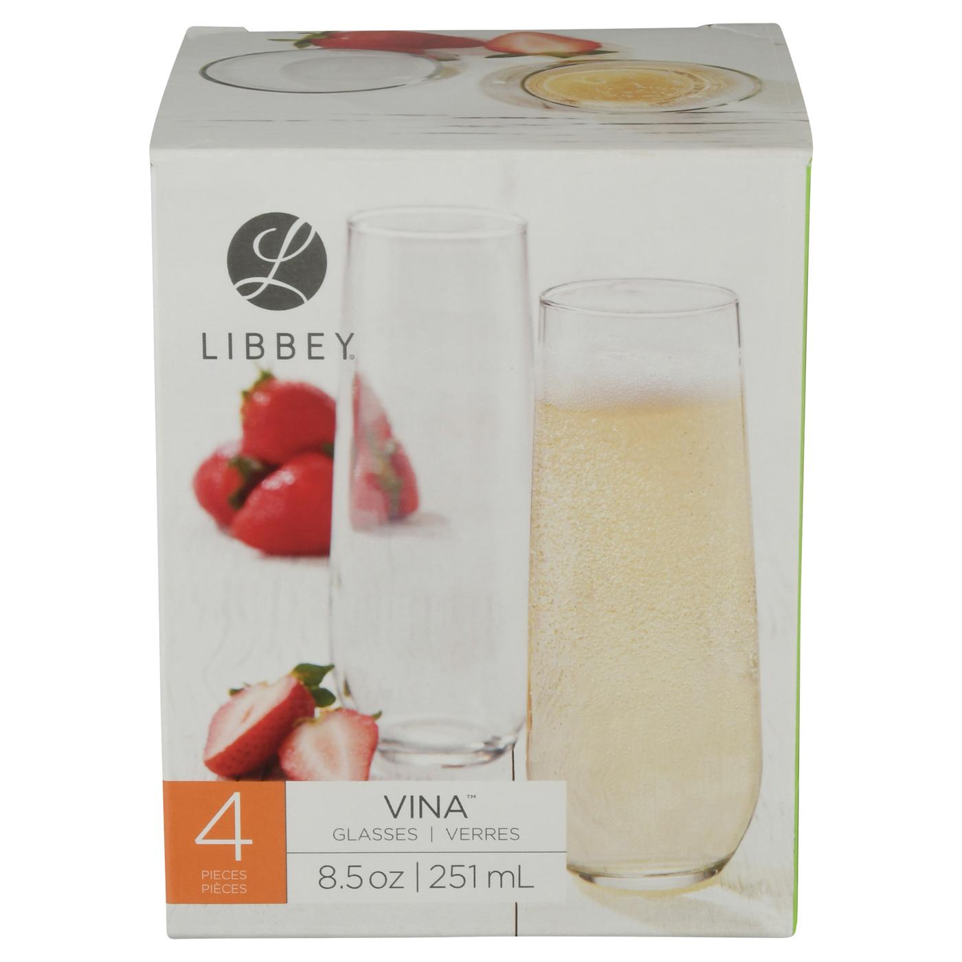 Libbey Vina Stemless Flute Glass Set, 4 Pk - Shop Glasses & mugs at H-E-B