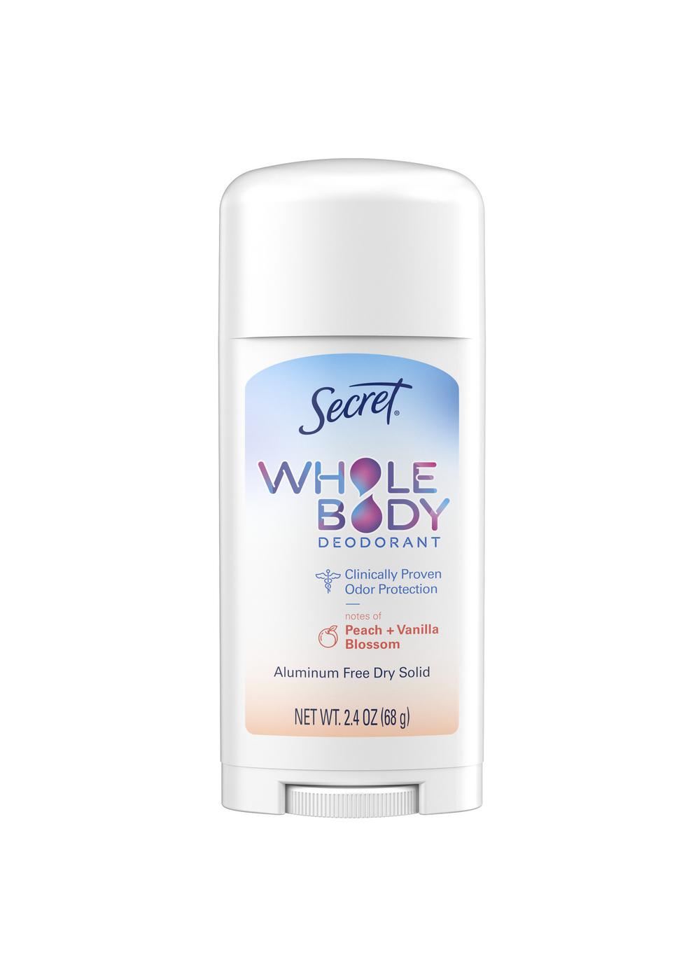 Secret Whole Body Aluminum Free Deodorant - Peach & Vanilla - Shop Deodorant & antiperspirant at ...