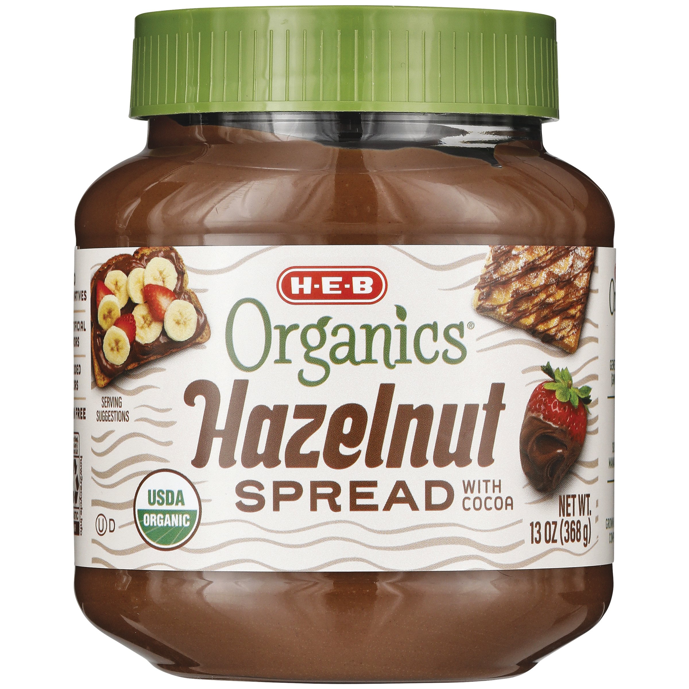 H-E-B Organics Hazelnut Spread with Cocoa - Shop Peanut butter at H-E-B
