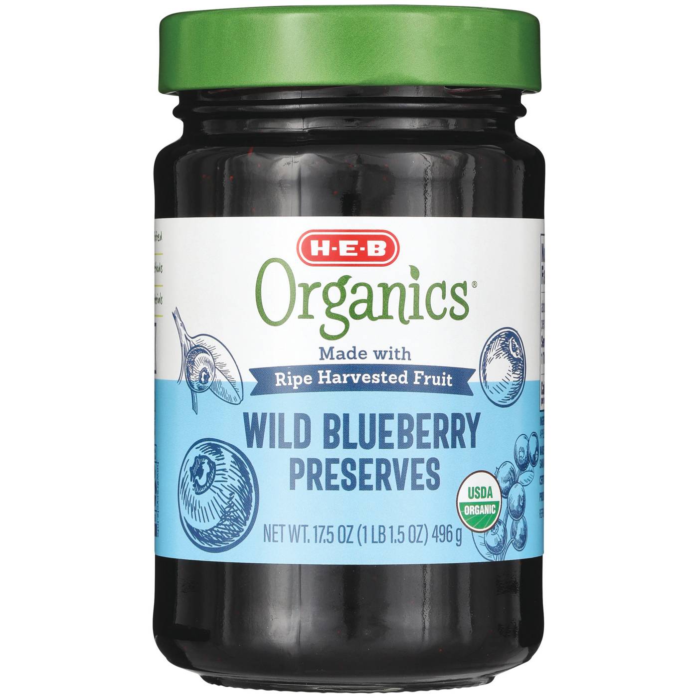 H E B Organics Wild Blueberry Preserves Shop Jelly And Jam At H E B