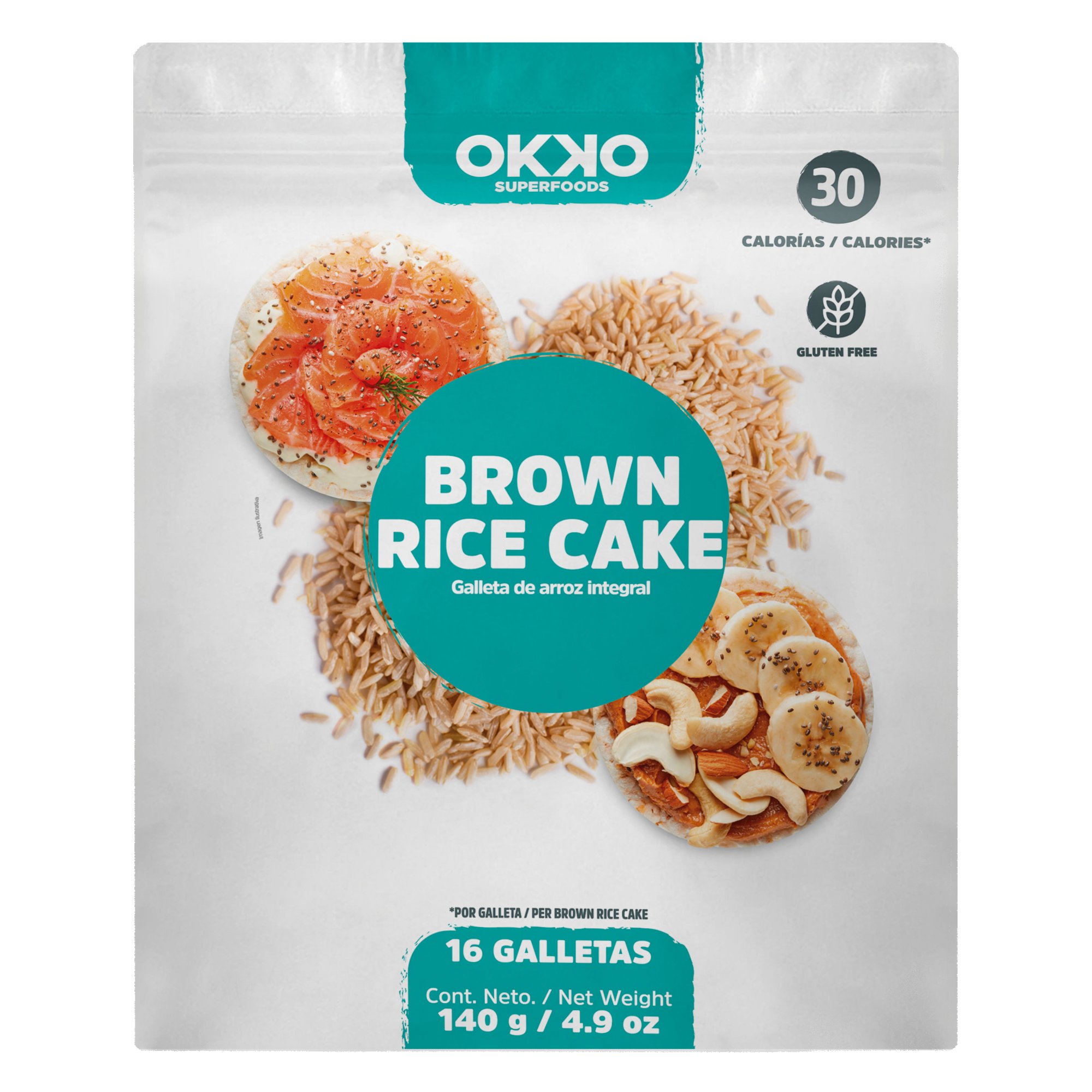 OKKO Super Foods Brown Rice Cakes - Shop Rice cakes at H-E-B