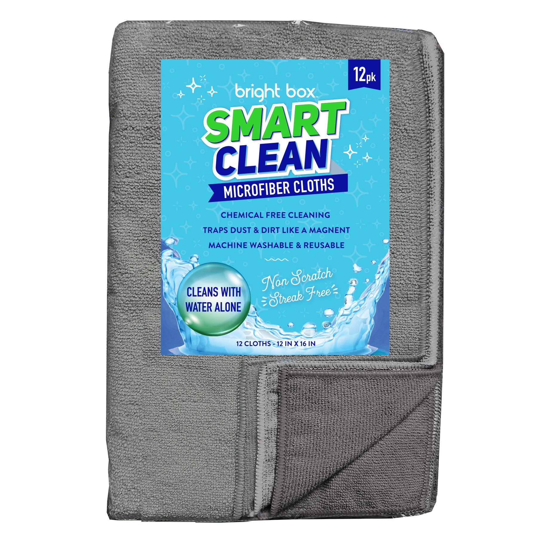 Bright Box Smart Clean Microfiber Cloths - Gray - Shop Cleaning cloths ...