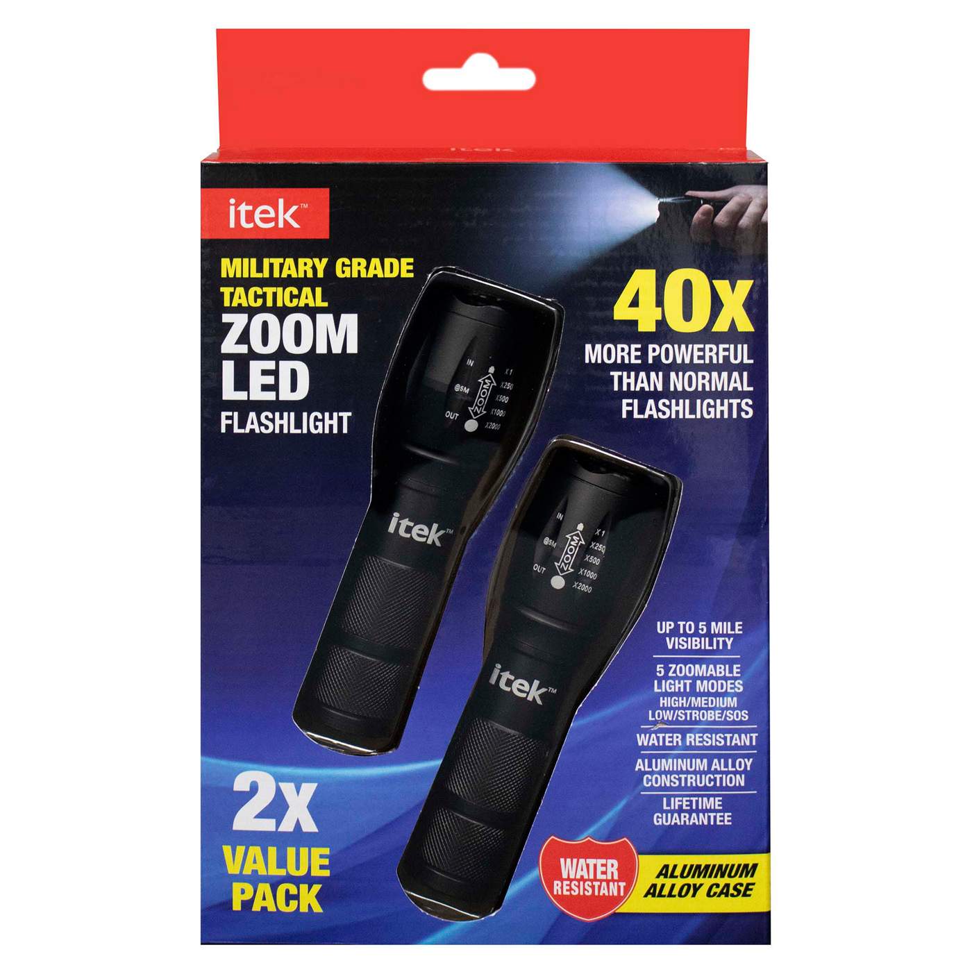 Itek Military Grade Tactical Zoom LED Flashlight - Shop Flashlights at ...