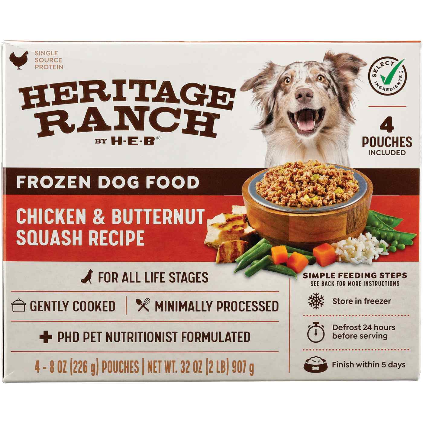 Heritage Ranch by H-E-B Frozen Dog Food Value Pack - Chicken ...