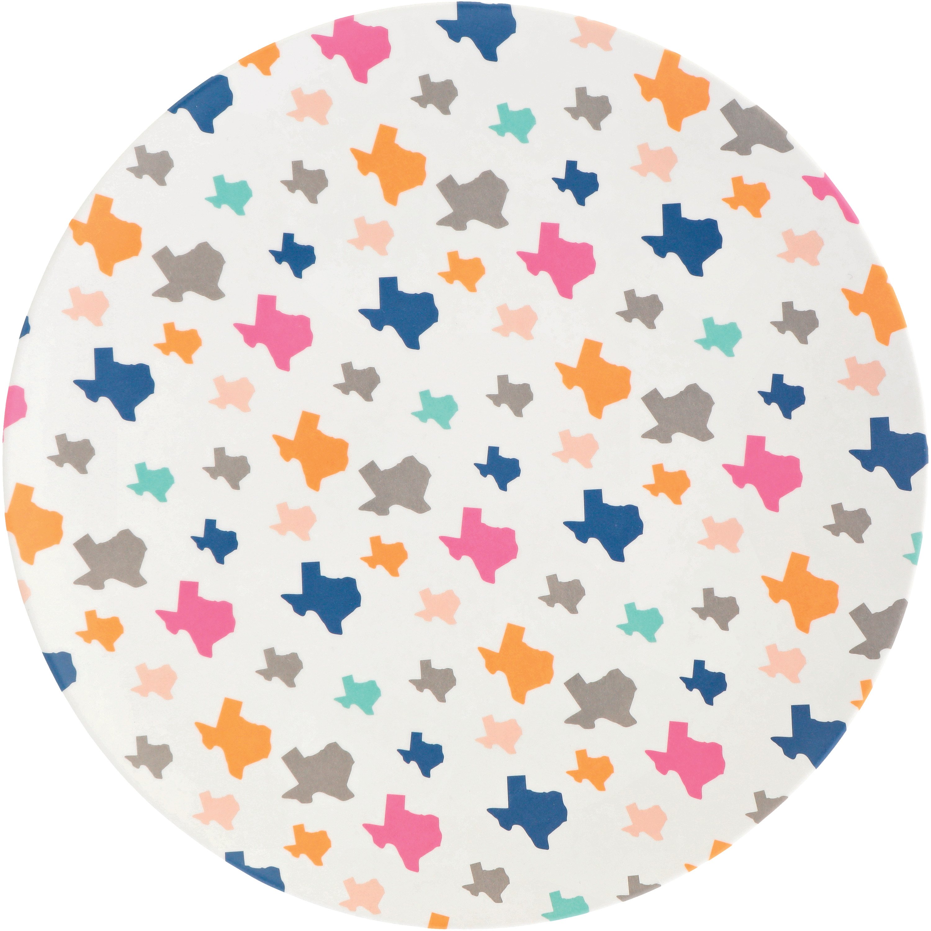 Destination Holiday Bamboo Melamine Dinner Plate - Texas All Over ...