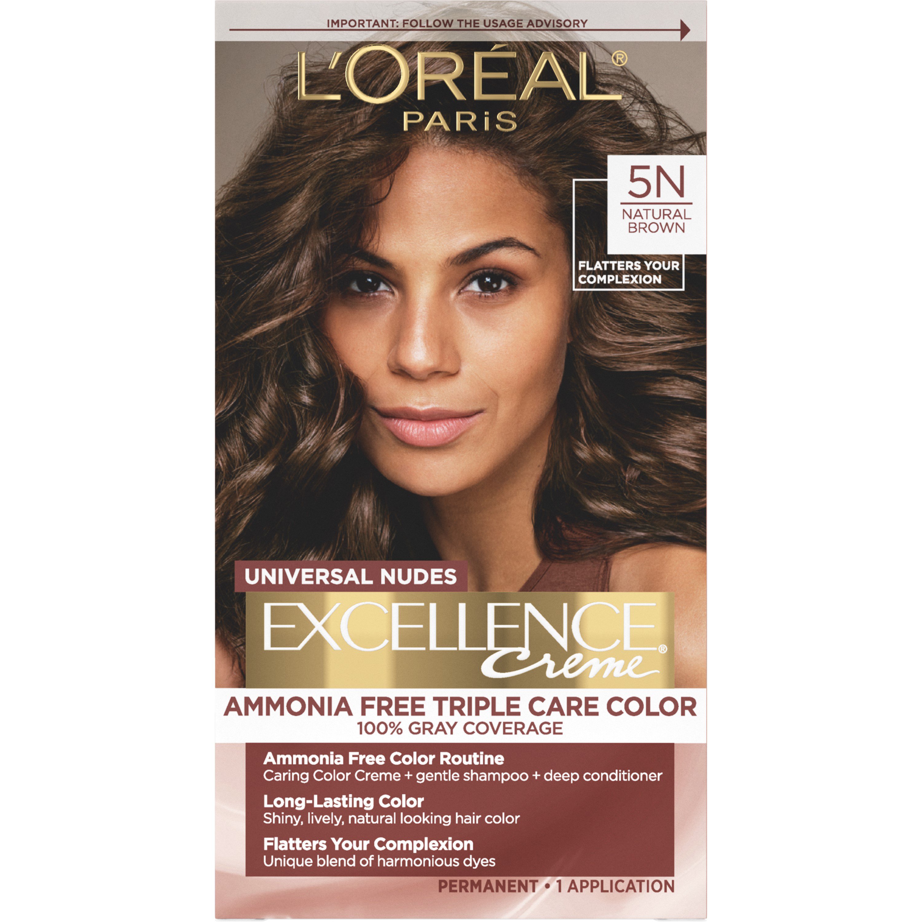 L'Oréal Paris Excellence Creme Universal Nudes Hair Color - 5N Natural ...