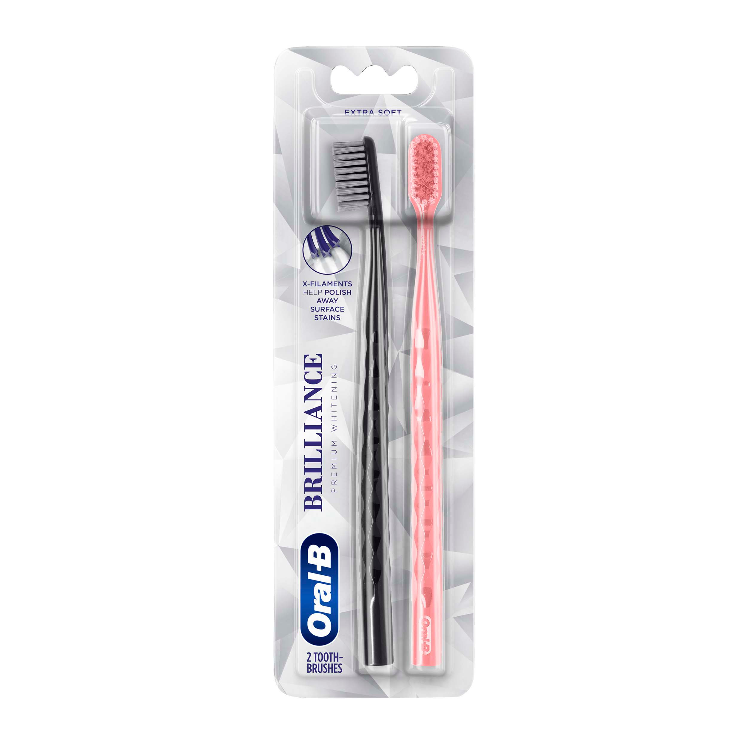 Oral-B Brilliance Toothbrush Black And Coral - Extra Soft - Shop ...