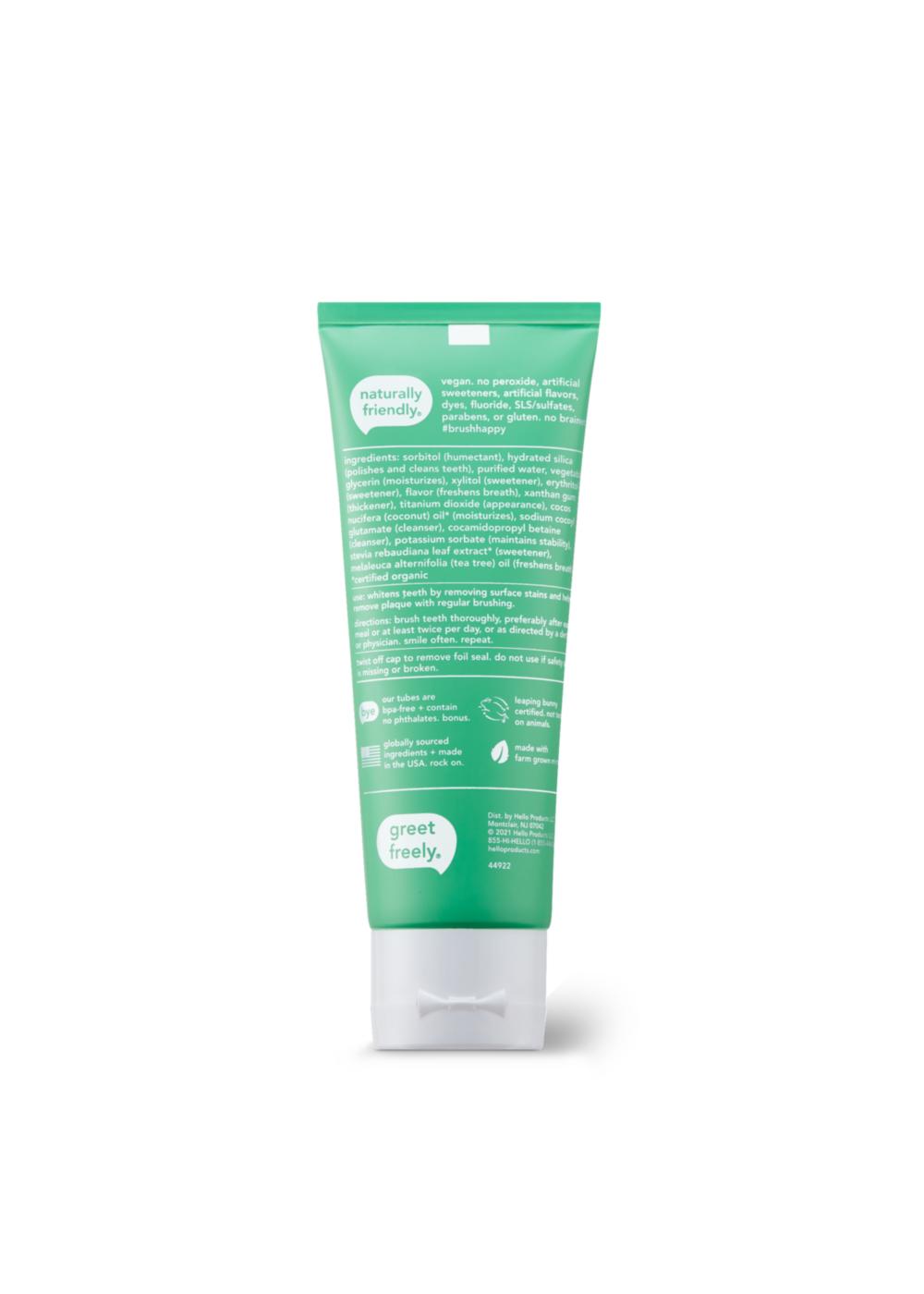 hello Super Fresh Fluoride Free Toothpaste - Natural Spearmint - Shop ...