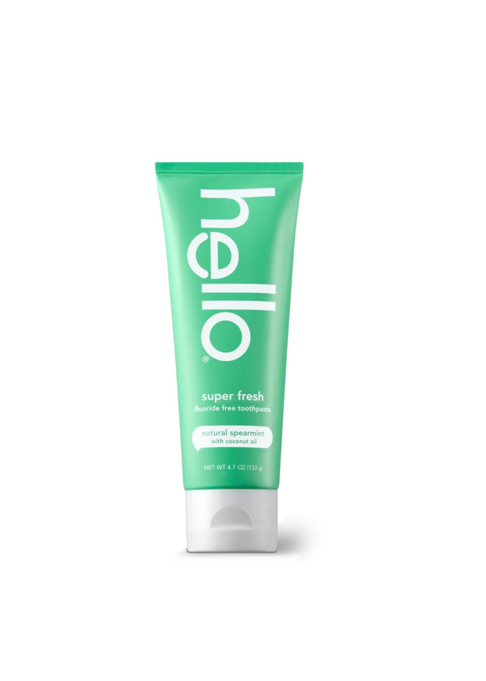 hello Super Fresh Fluoride Free Toothpaste - Natural Spearmint - Shop ...