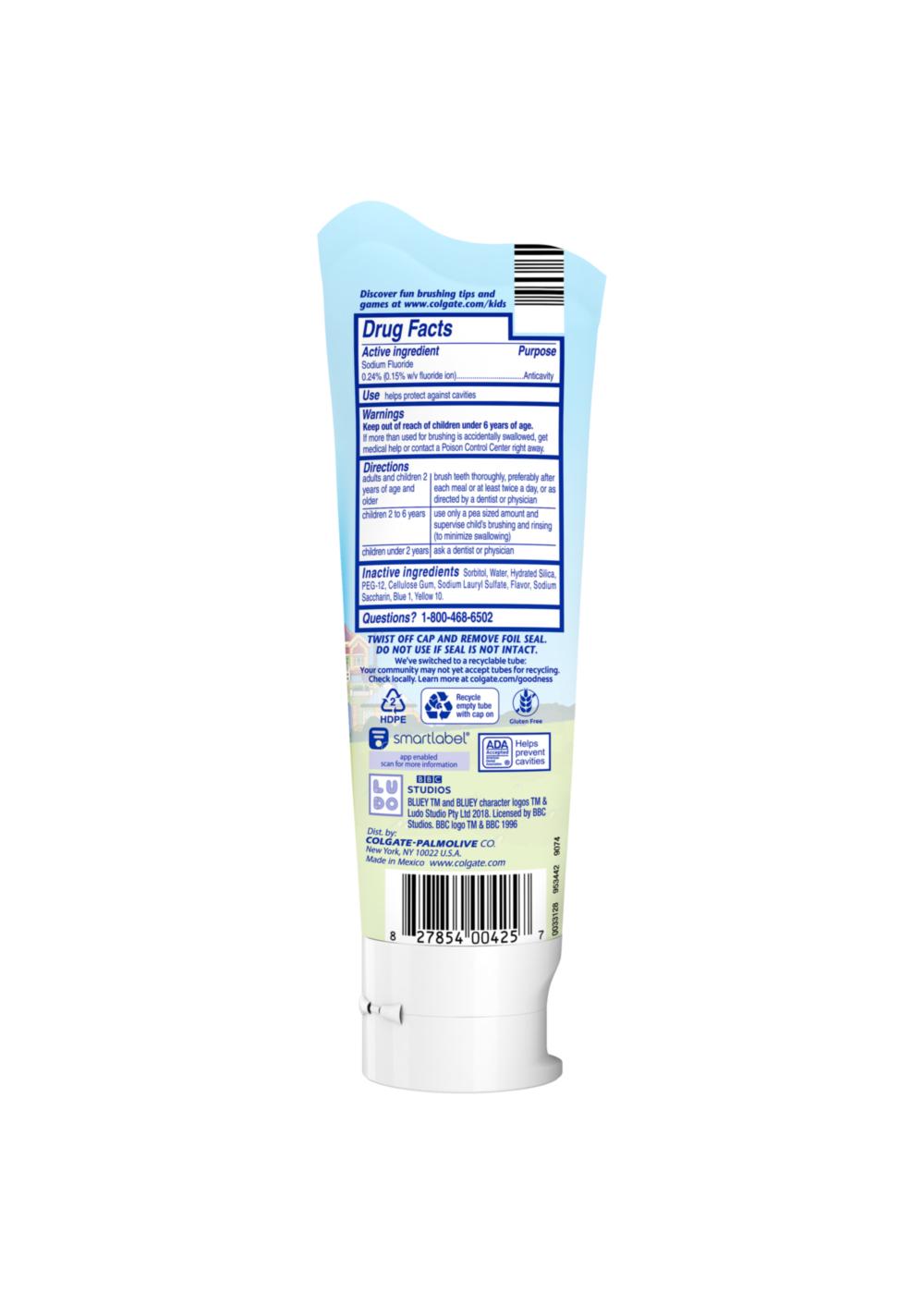 Colgate Bluey Cavity Protection Toothpaste - Bubble Fruit - Shop ...