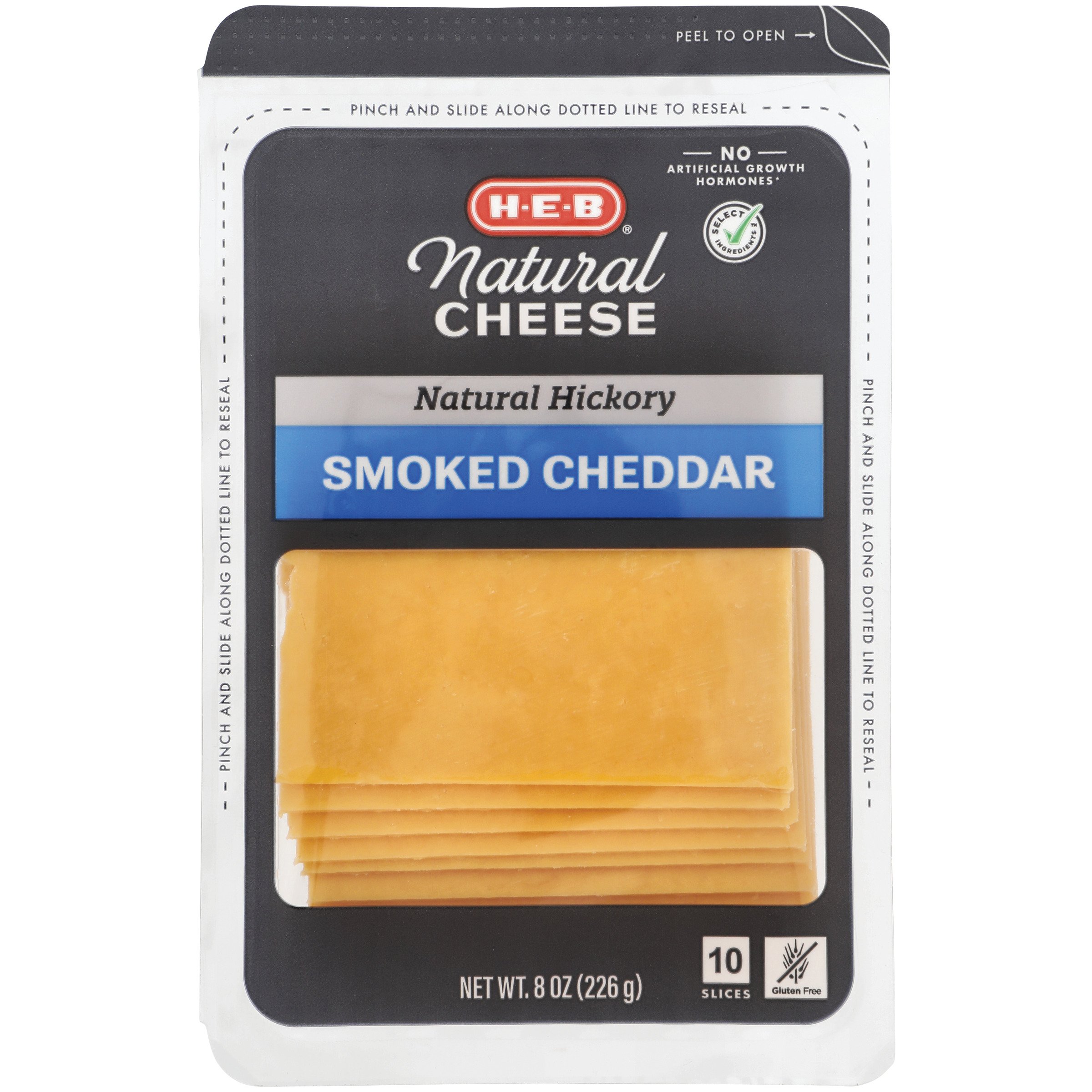 H-E-B Natural Hickory Smoked Cheddar Sliced Cheese - Shop Cheese at H-E-B