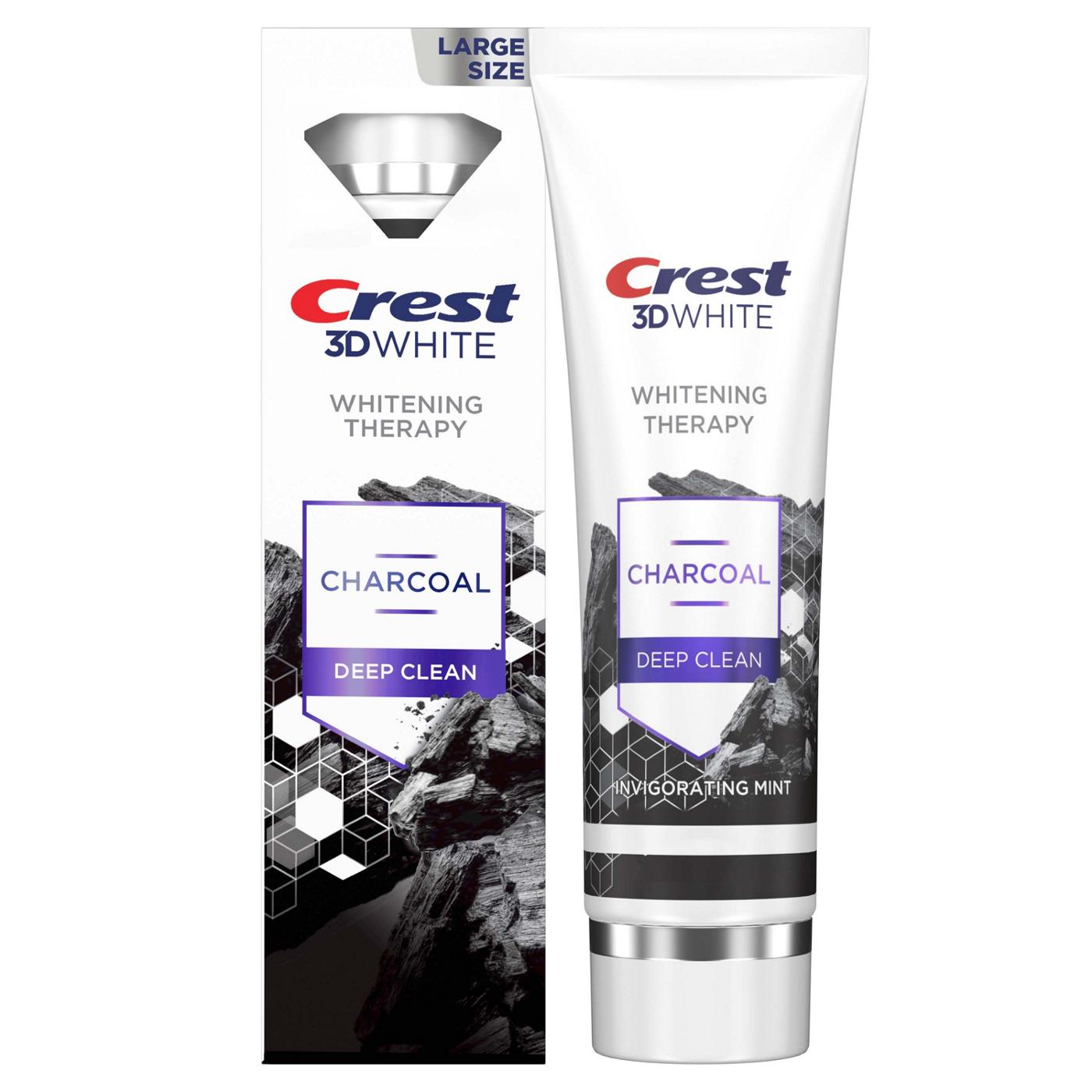 Crest 3D White Whitening Therapy Charcoal Toothpaste - Deep Clean ...