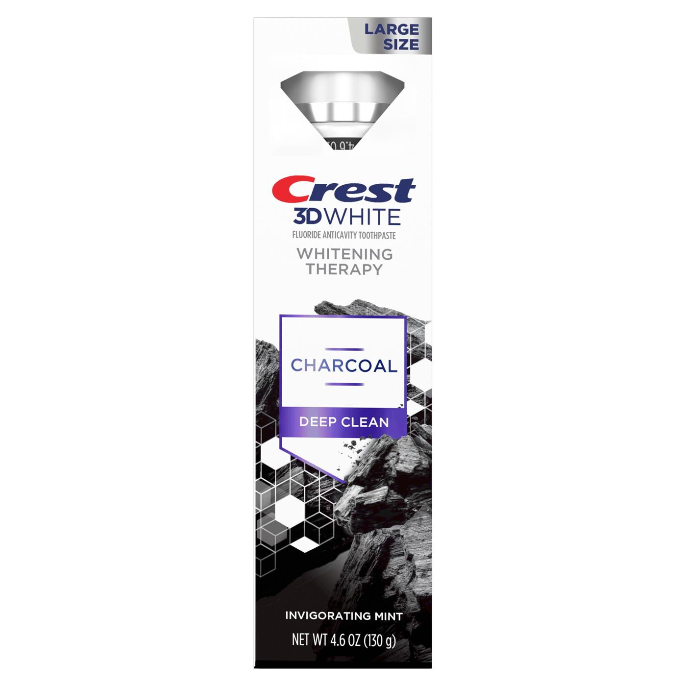 Crest 3D White Whitening Therapy Charcoal Toothpaste - Deep Clean ...