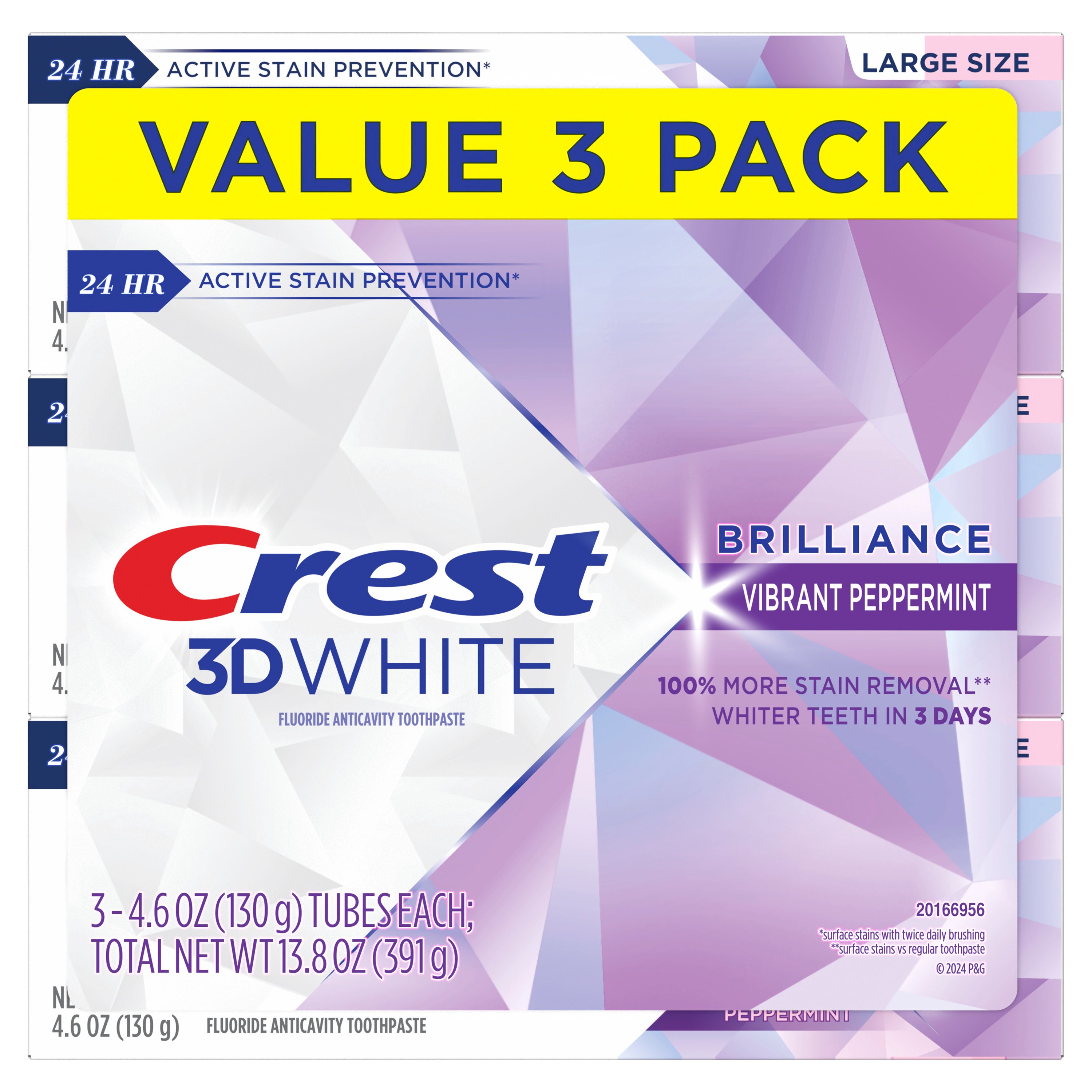 Crest 3D White Toothpaste Brilliance - Peppermint - Shop Toothpaste at ...