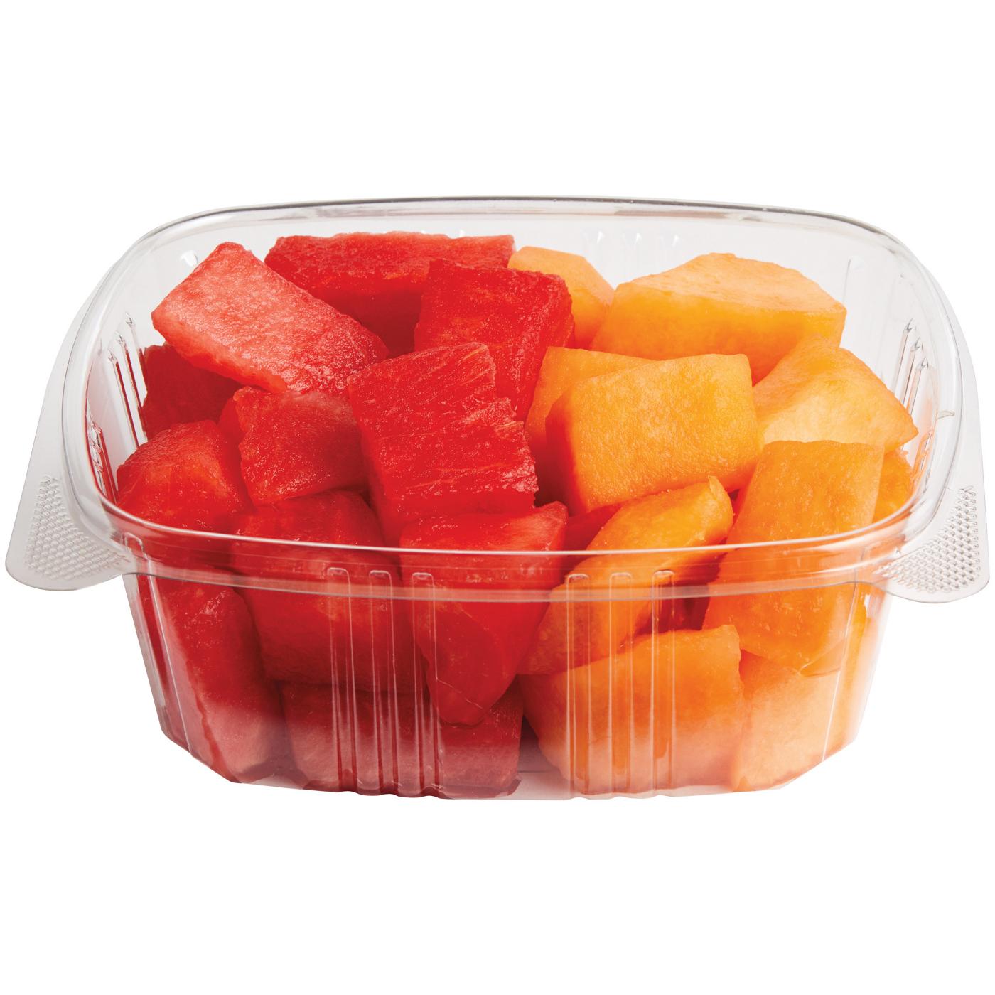 H-E-B Fresh Cut Watermelon & Cantaloupe – Large - Shop Mixed fruit at H-E-B