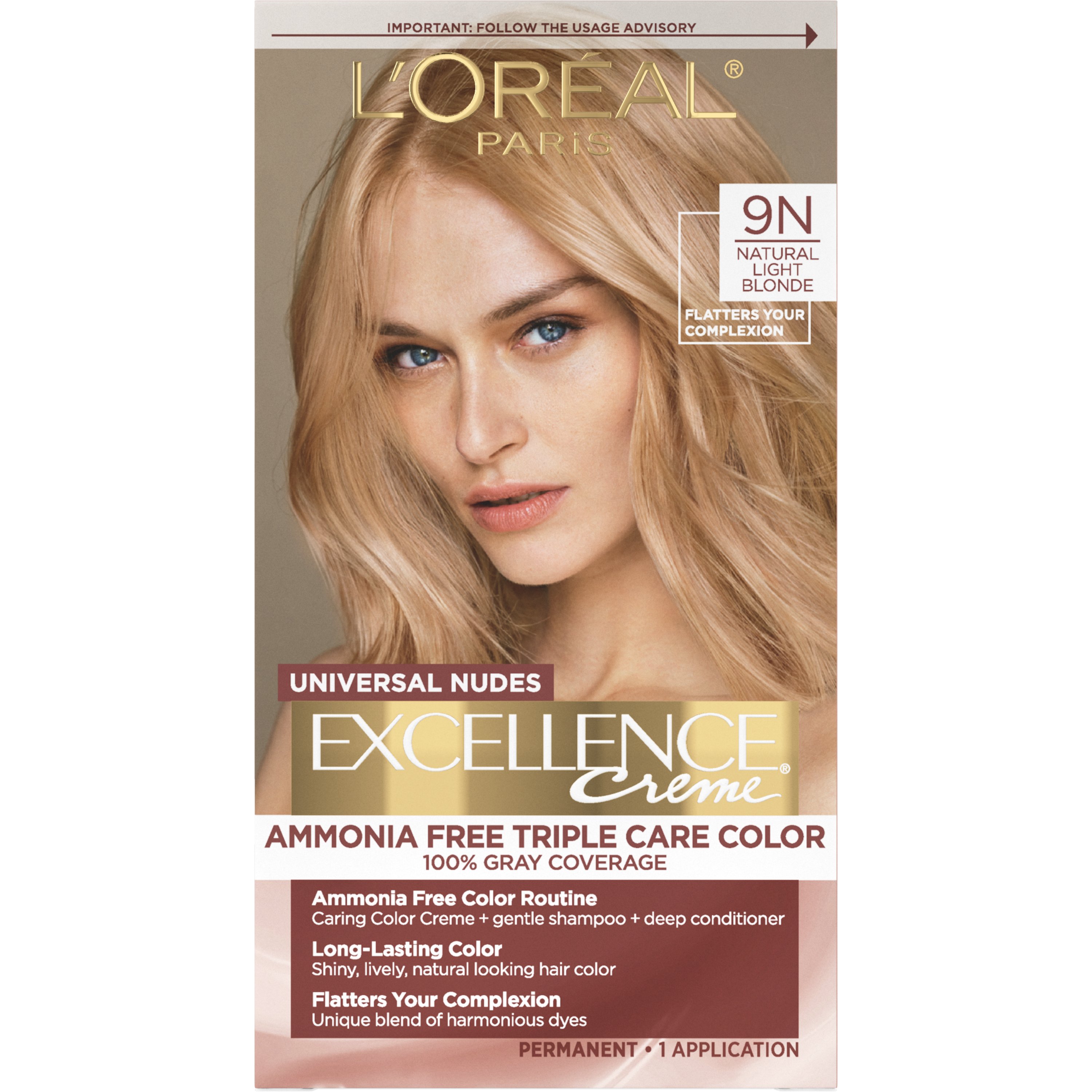 L'Oréal Paris Excellence Creme Hair Color - 9N Light Blonde - Shop Hair ...
