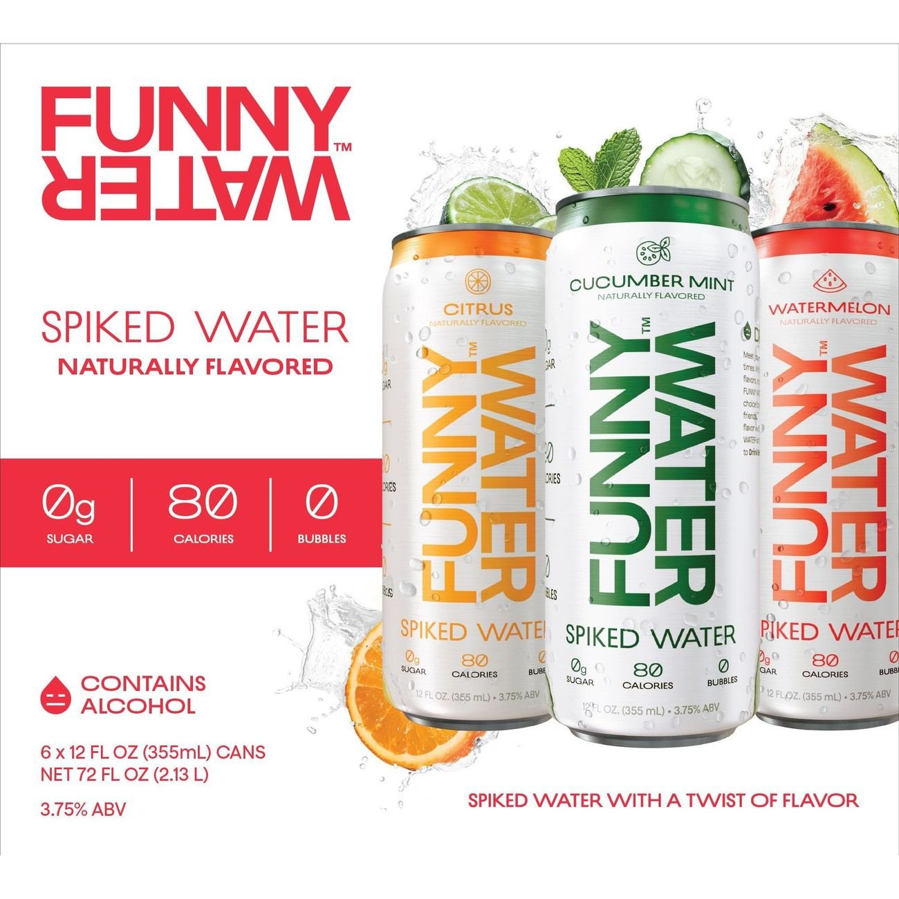 Funny Water Hard Water Varietyn 6 pk Cans - Shop Malt beverages ...